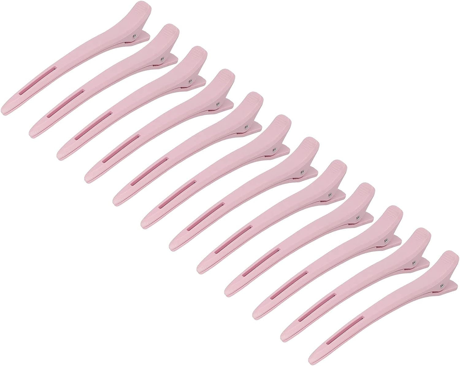 12Pcs Styling Hair Clips, Slip Free Pink Duck Bill Clips Professional ...