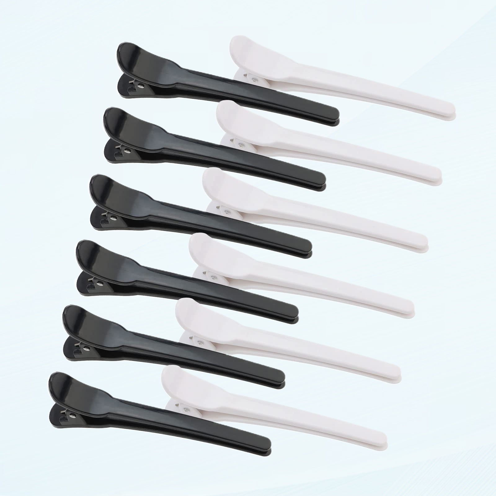 12 Pcs Hair Clips for Parting Styling Plastic Alligator Clips Black ...