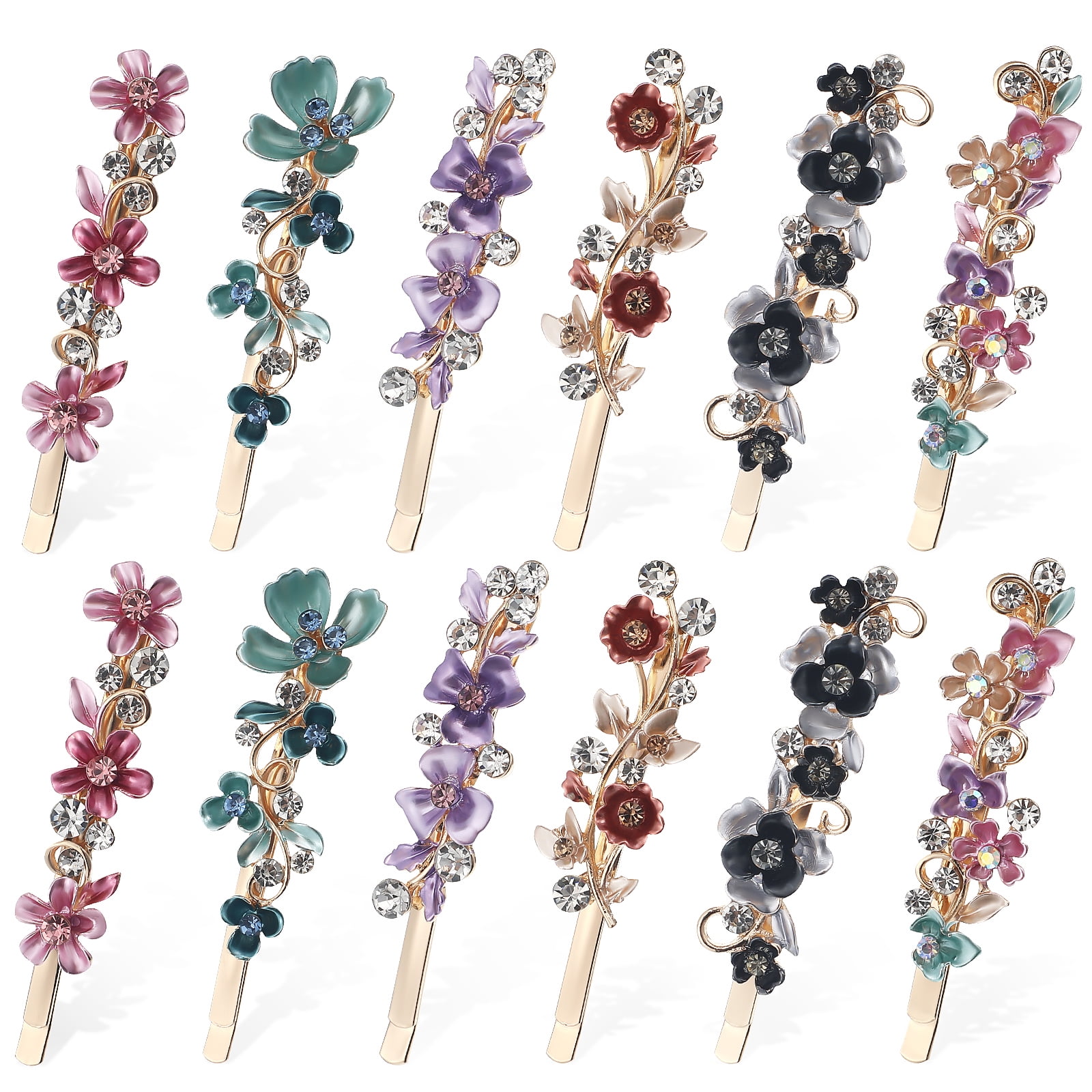 12 Pcs Hair Pins Flower Hair Pins Decorative Hair Pins Bobby Pins Fancy ...
