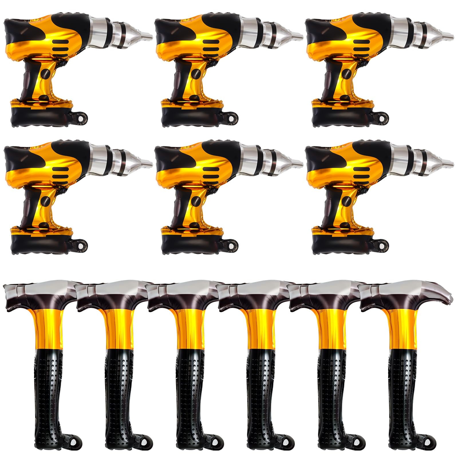 12 Pcs Hammer Drill Balloons Set,18 KKS1 Inch Construction Party ...