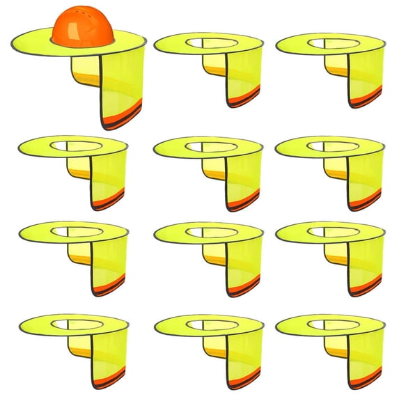 12 Pcs Hard Hat Sun Shade Full Brim Mesh Neck Sun Shield Hard Hat Visor ...
