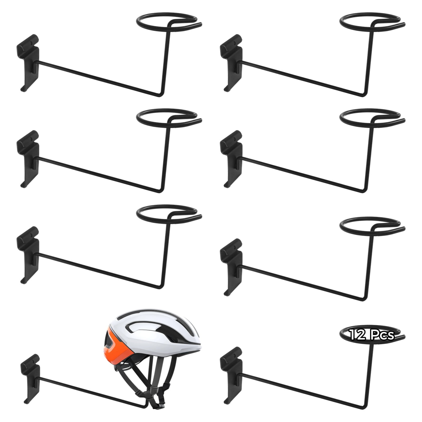 12 Pcs Hat Gridwall Hooks, Hat Display Racks, Metal Hat Shelves, Black ...