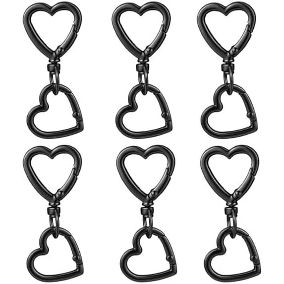 12 Pcs Heart Swivel Spring Clasps，Metal Spring Key Chain Hook Clasps ...