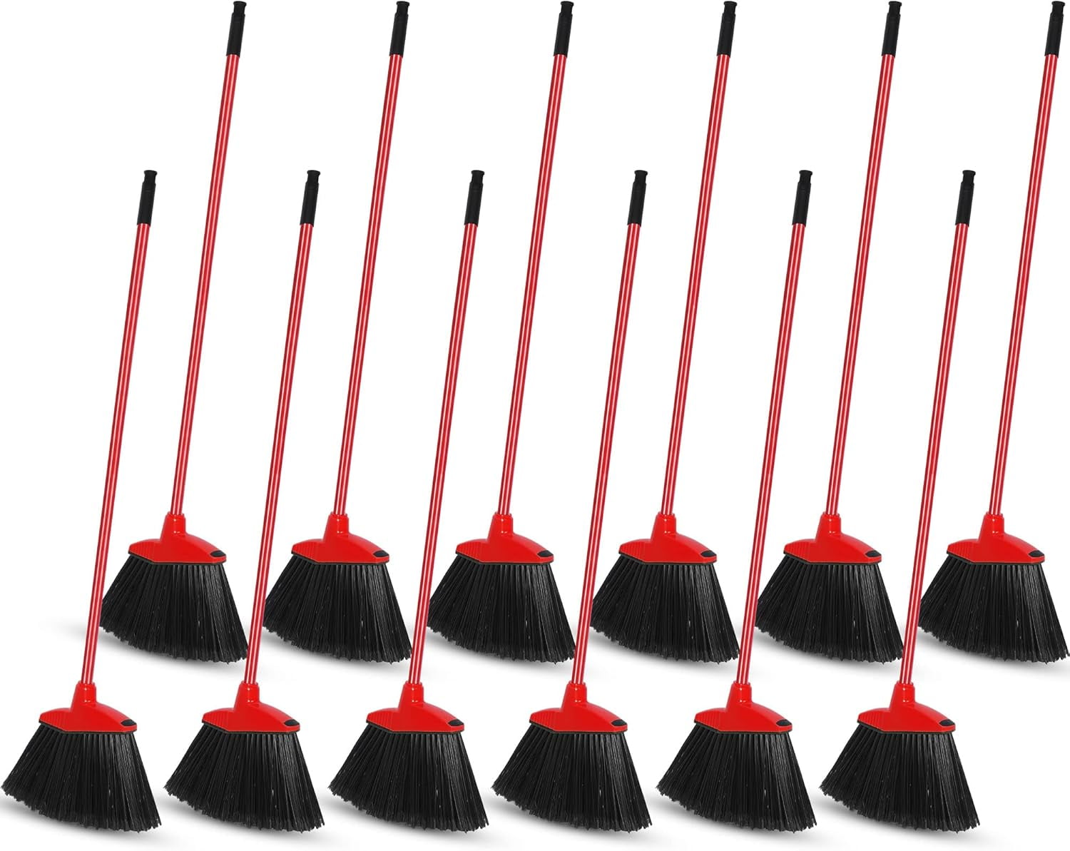 12 Pcs Heavy Duty Broom Bulk 53 Inch Commercial Angle Brooms for ...