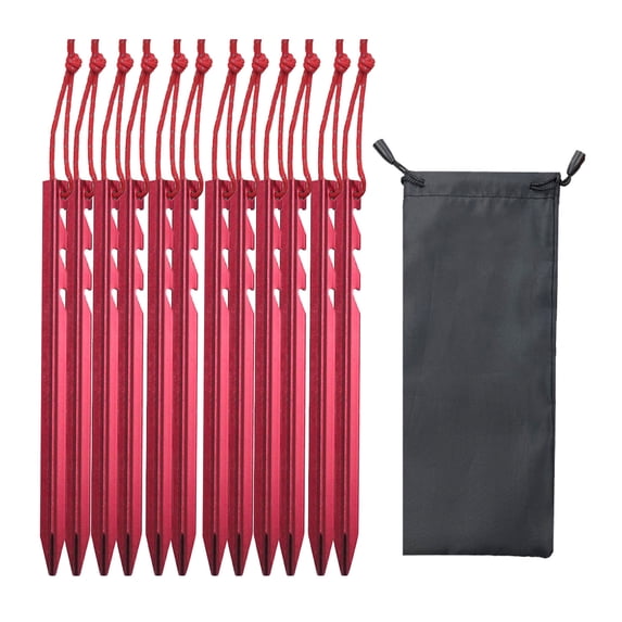 12 Pcs Heavy Duty Tent Peg Camping Peg Aluminium Alloy Tent Stakes ...
