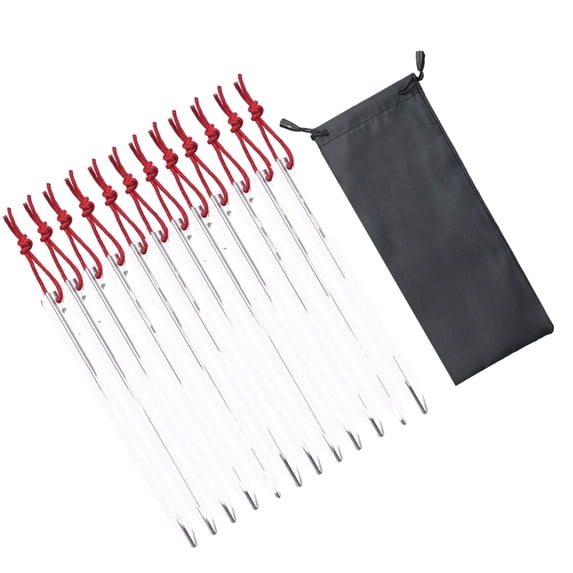 12 Pcs Heavy Duty Tent Peg Camping Peg Aluminium Alloy Tent Stakes ...