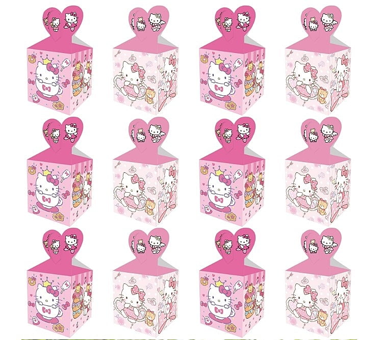 12 Pcs Hello Kitty Party Candy Boxes for Anime Theme Birthday Party ...