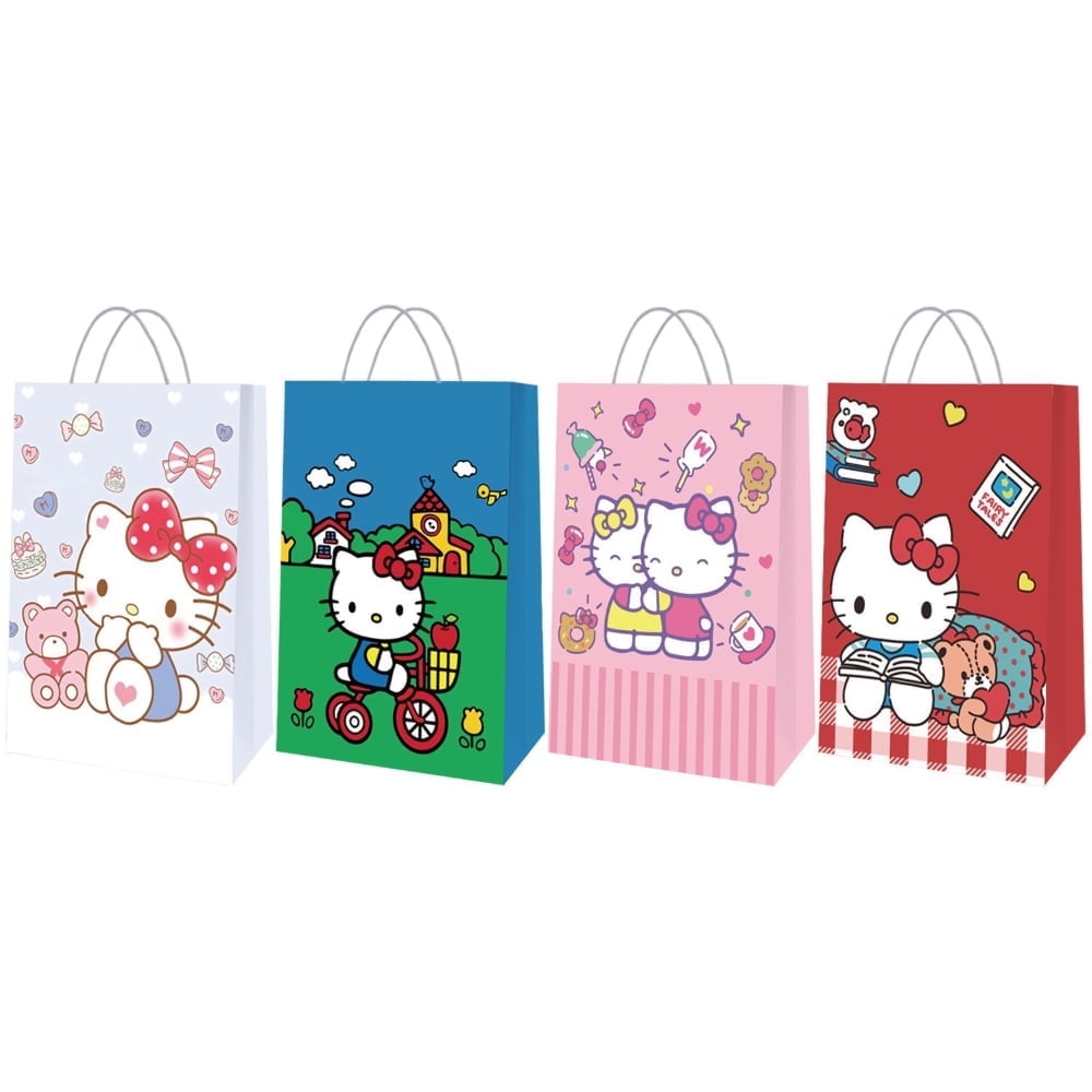 12 Pcs Hello Kitty Party Gift Bags, Birthday party bags, Cartoon candy ...