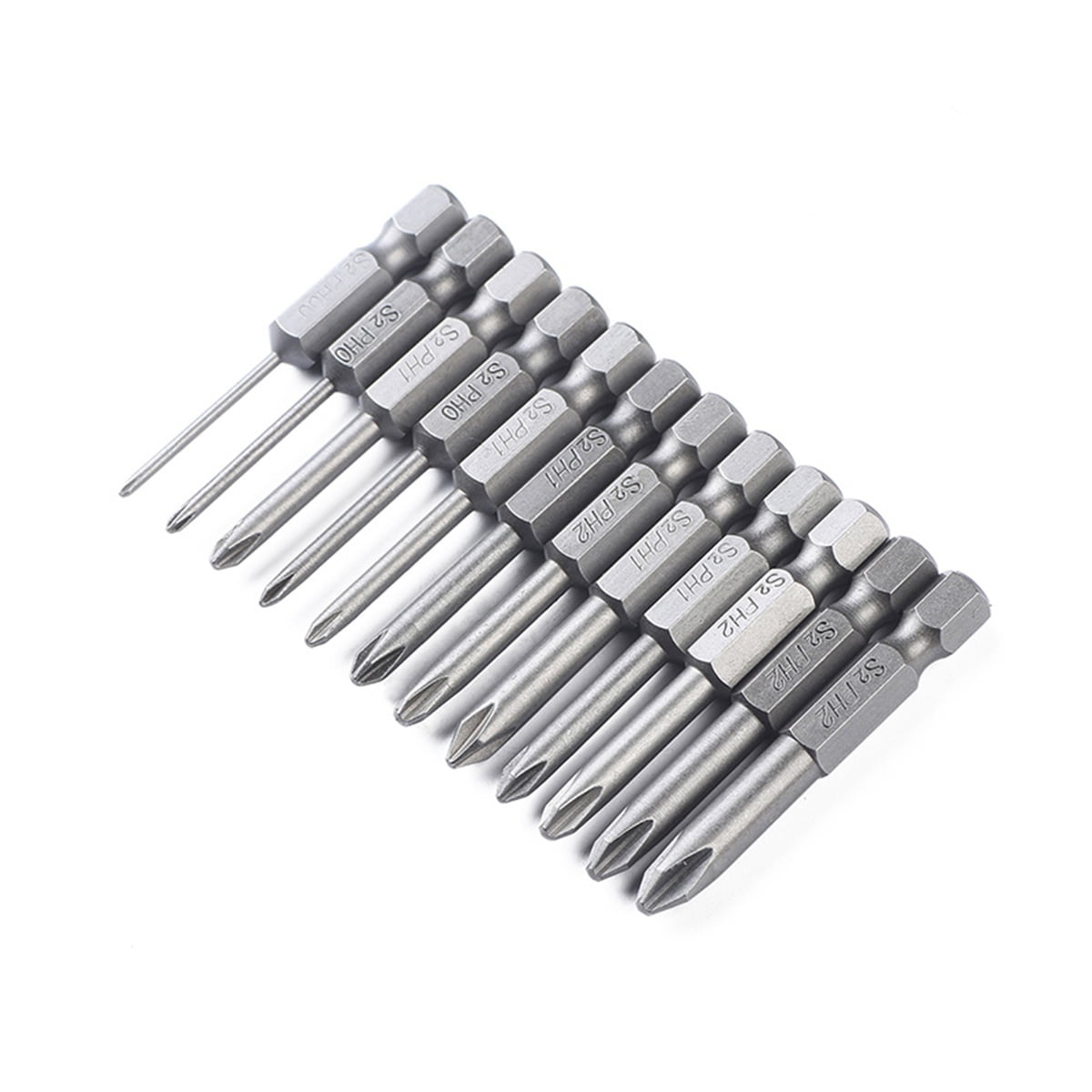12 Pcs Hex Magnetic Phillips Cross Screwdriver Bits Alloy Steel ...