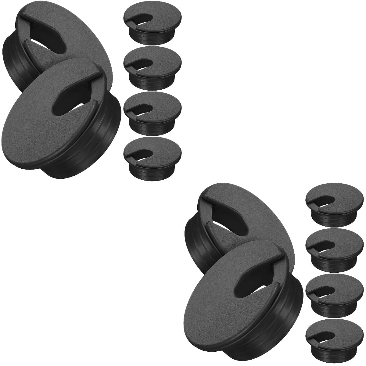 FENGGUIQU 12Pcs Round Desk Hole Grommets Wire Management Kit ABS ...