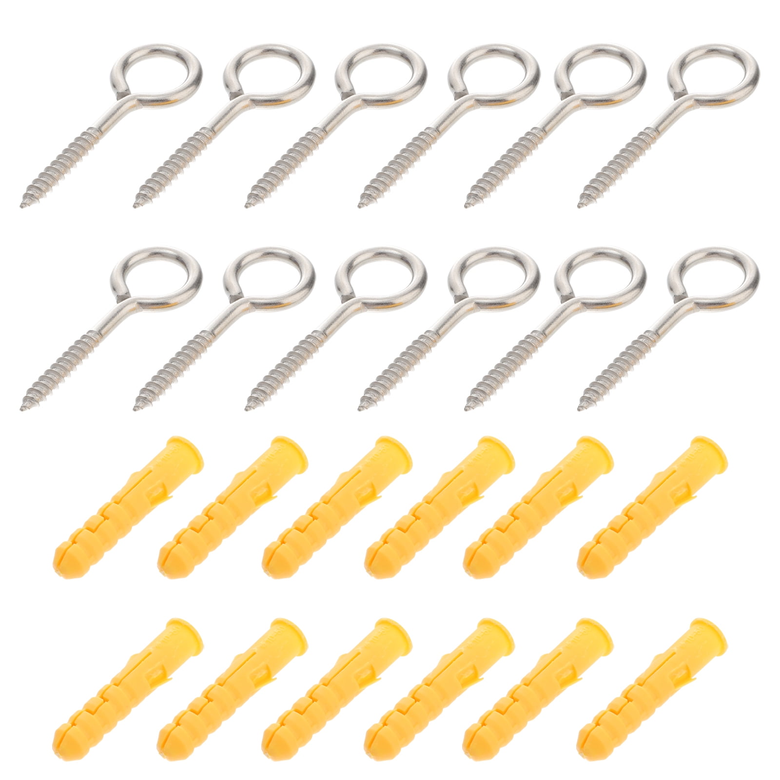 12 Pcs Hook Bolts Shackle Hitch Screw Eye Screws Heavy Duty Self ...