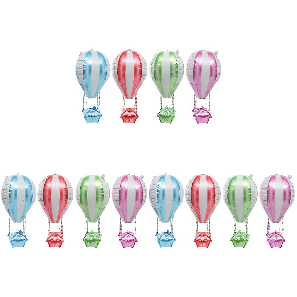 12 Pcs Hot Air Foil Balloons Aluminum Foil Balloons Party Balloons for ...