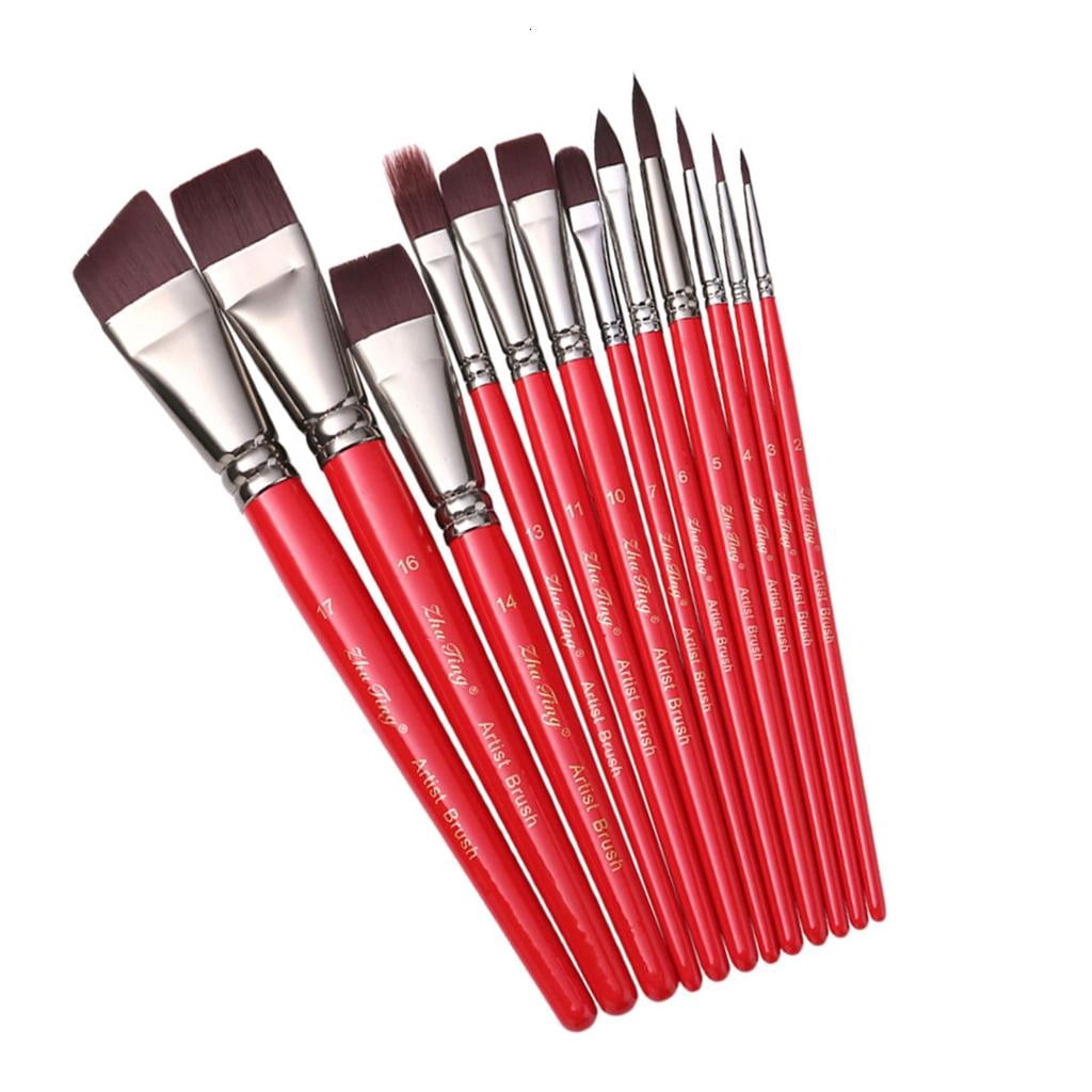 12 Pcs Human Body Painting Brushes Artist Brushes Nylon Hair Face Paint ...