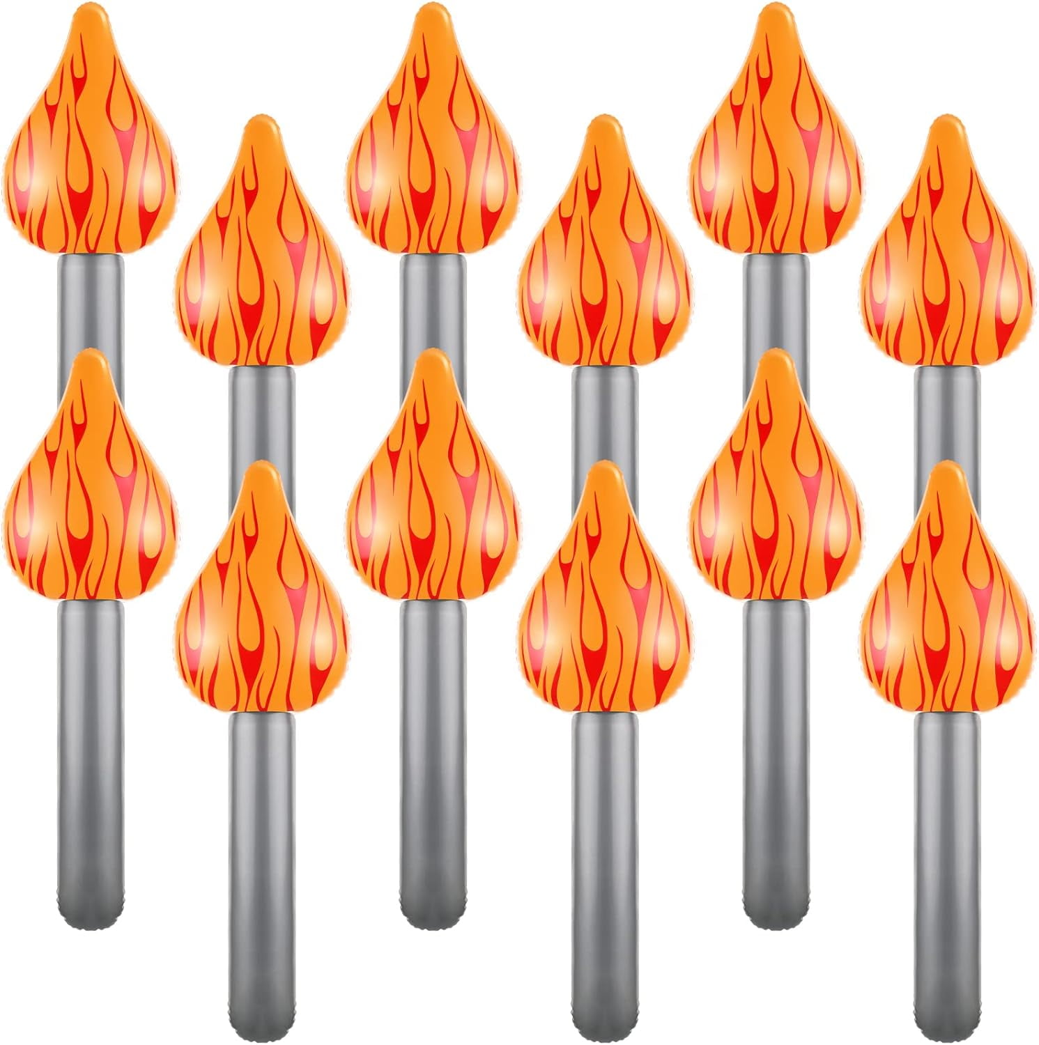 12 Pcs Inflatable Torch Fun Torch Inflates for Games Fake Torch Plastic ...