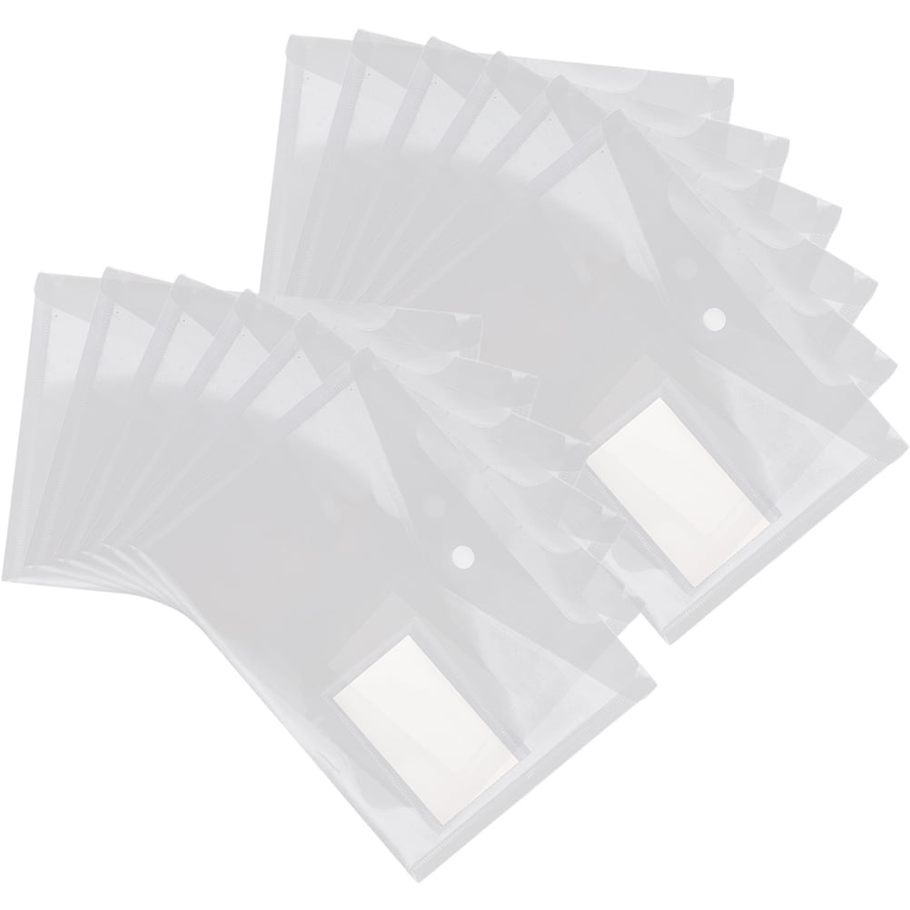 12 Pcs Invoices Organizer Plastic File Folder Filing Envelopes A5 Bag ...