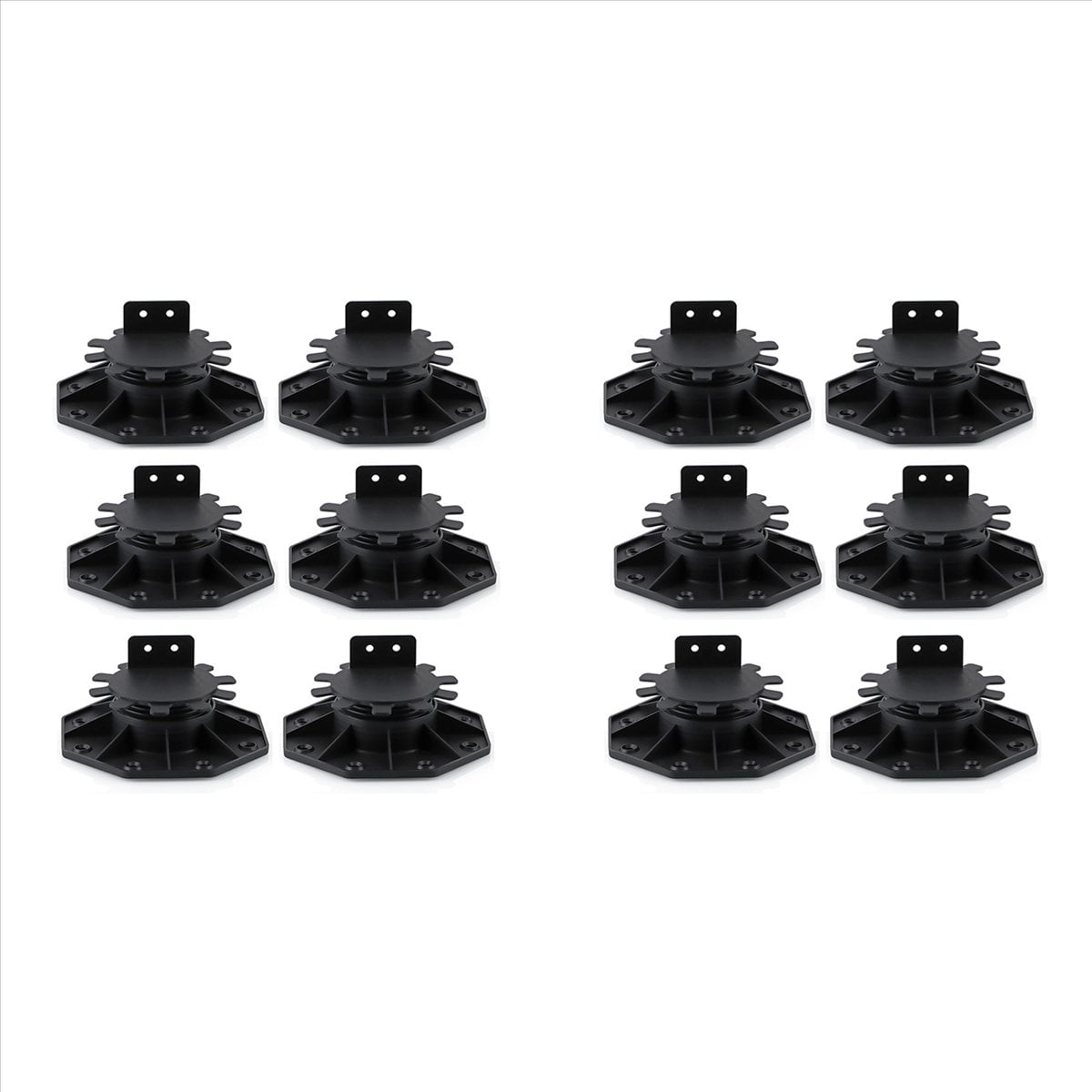 12 Pcs Joist Support Pedestals, Adjustable Decking & Flooring Pedestal ...