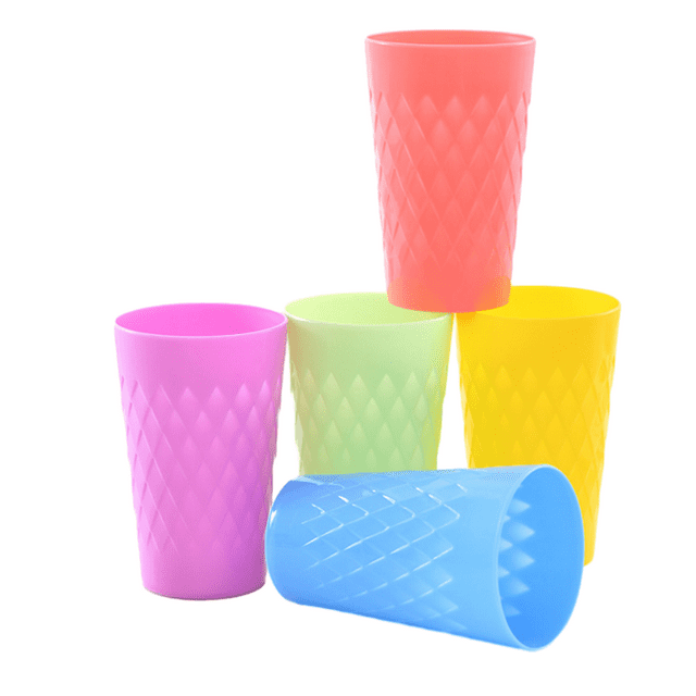 12 Pcs Kids Plastic Cups 17.5 oz Children Drinking Cups Reusable ...