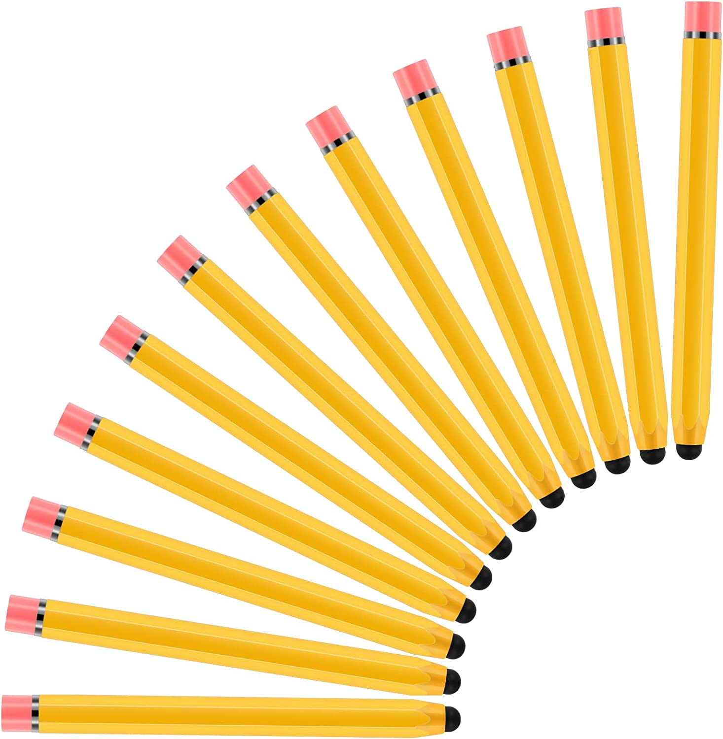 12 Pcs Kids Stylus Pens for Touch Screens Hexagon Pencil Shaped Stylus ...