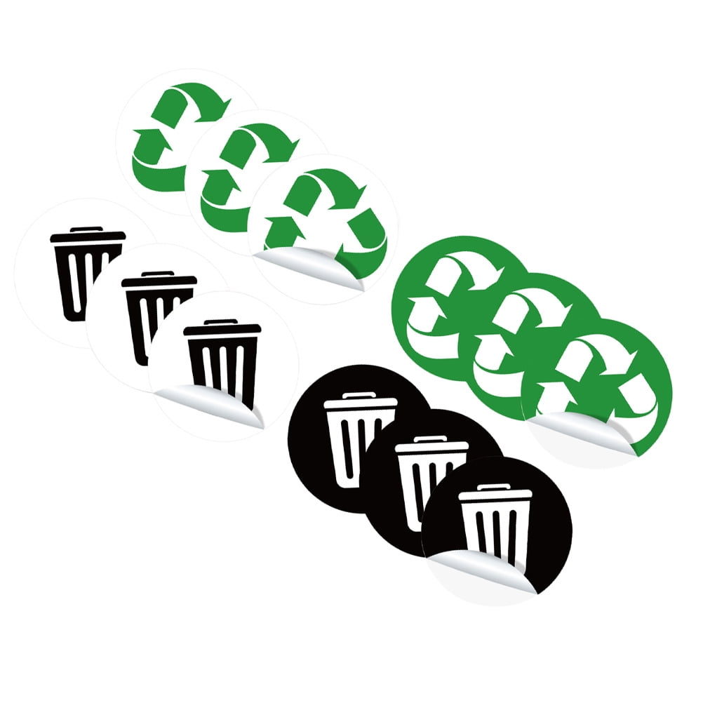 12 Pcs Kitchen Garbage Can Decals Sorting Stickers Practical - Walmart.com