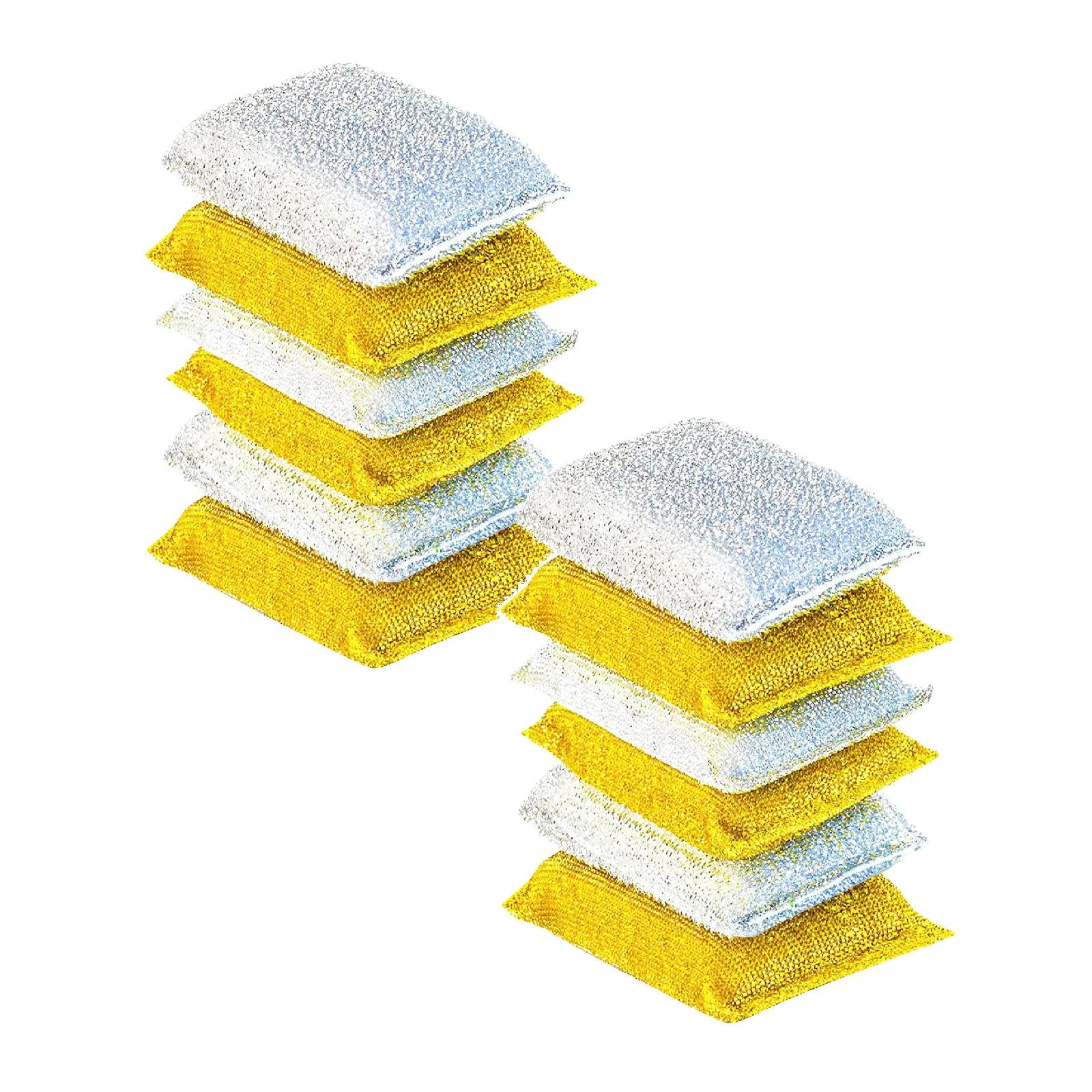 12 Pcs Kitchen Scrubbing Sponges, Wire Dish Brush Non Scratch Scrubbing ...