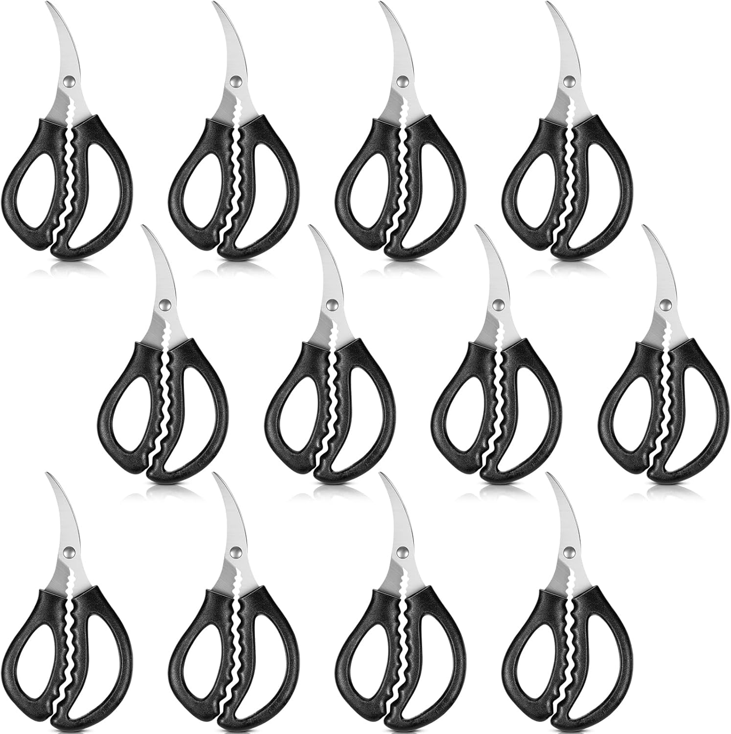 12 Pcs Kitchen Seafood Scissors for Crab Bulk,Leg Scissors ...