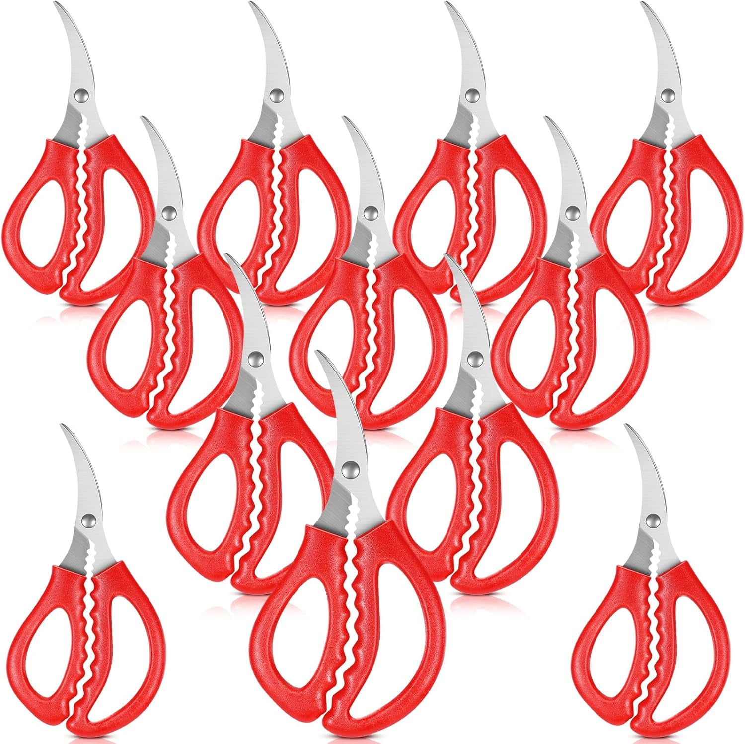 12 Pcs Kitchen Seafood Scissors for Crab Bulk,Leg Scissors ...