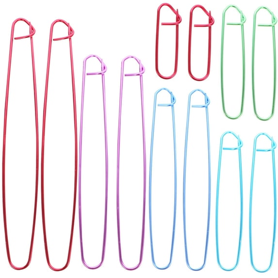 12 Pcs Knitting Needles Markers Tools Crochet Accessories Holder Safety ...