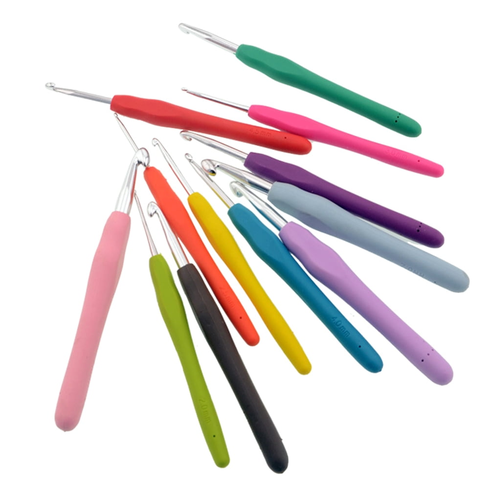 12 Pcs Large Crochet Hooks for Chunky Yarn Tapestry Needles Glide ...