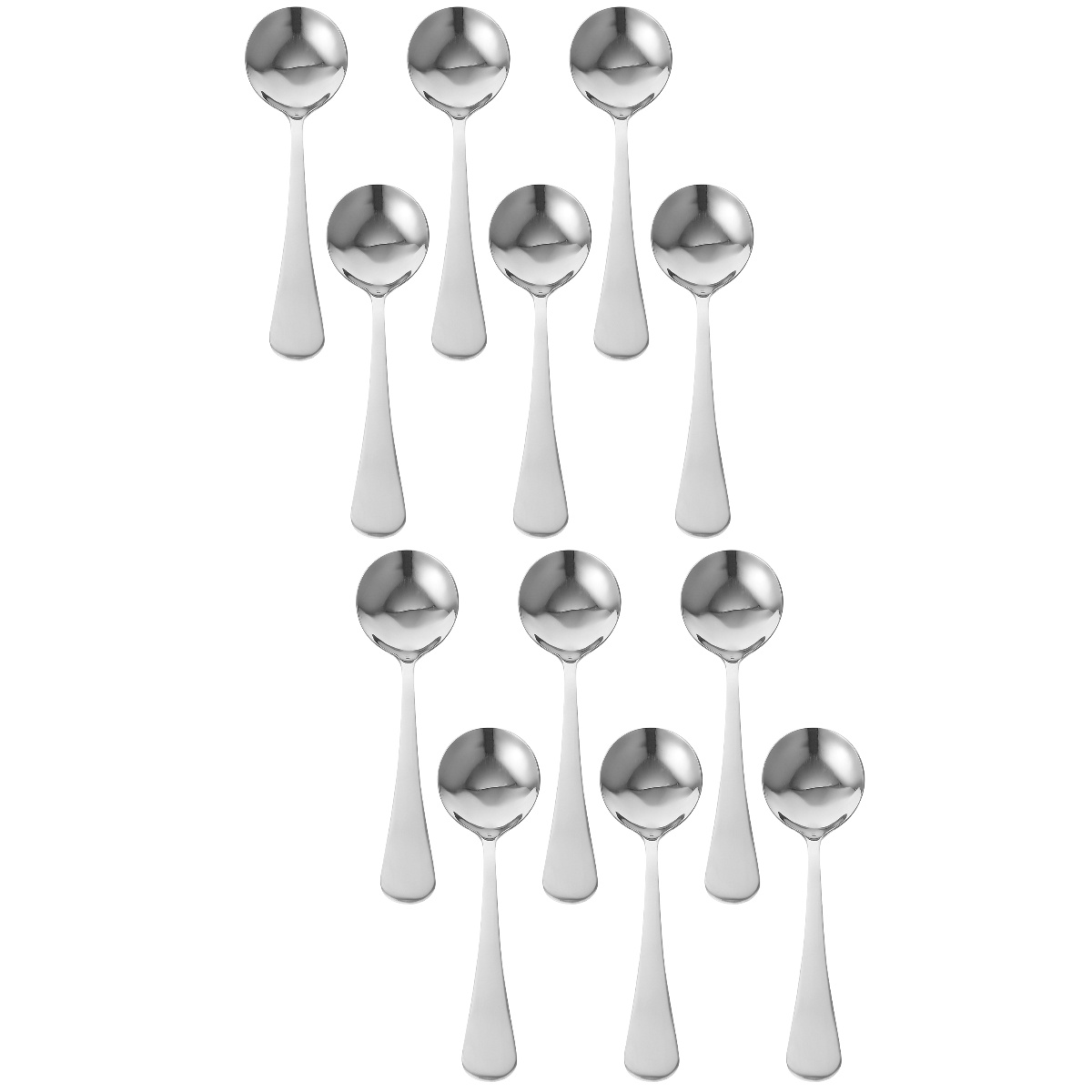 12 Pcs Large Round Spoon Soup Spoons Kitchen Essentials Mixing Spoons ...