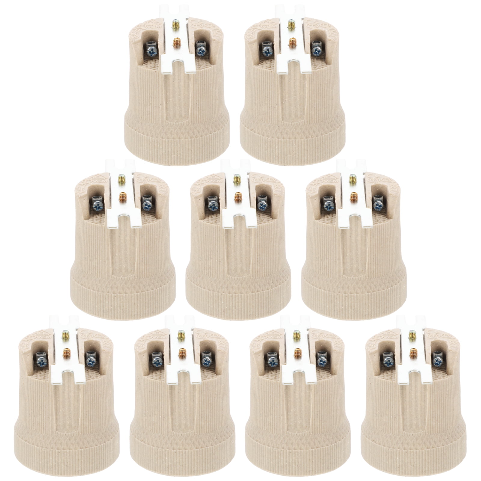 12 Pcs Light Bulb Base E27 Ceramic Lamp Holder Ceiling Industrial Style ...