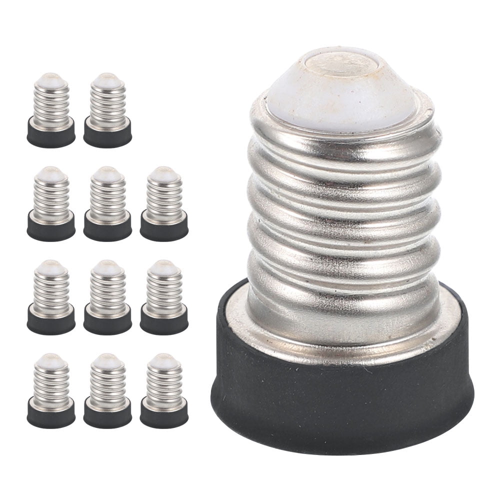 12 Pcs Light Socket Outlet Adapter E14 Parts Neutral Silver - Walmart.com