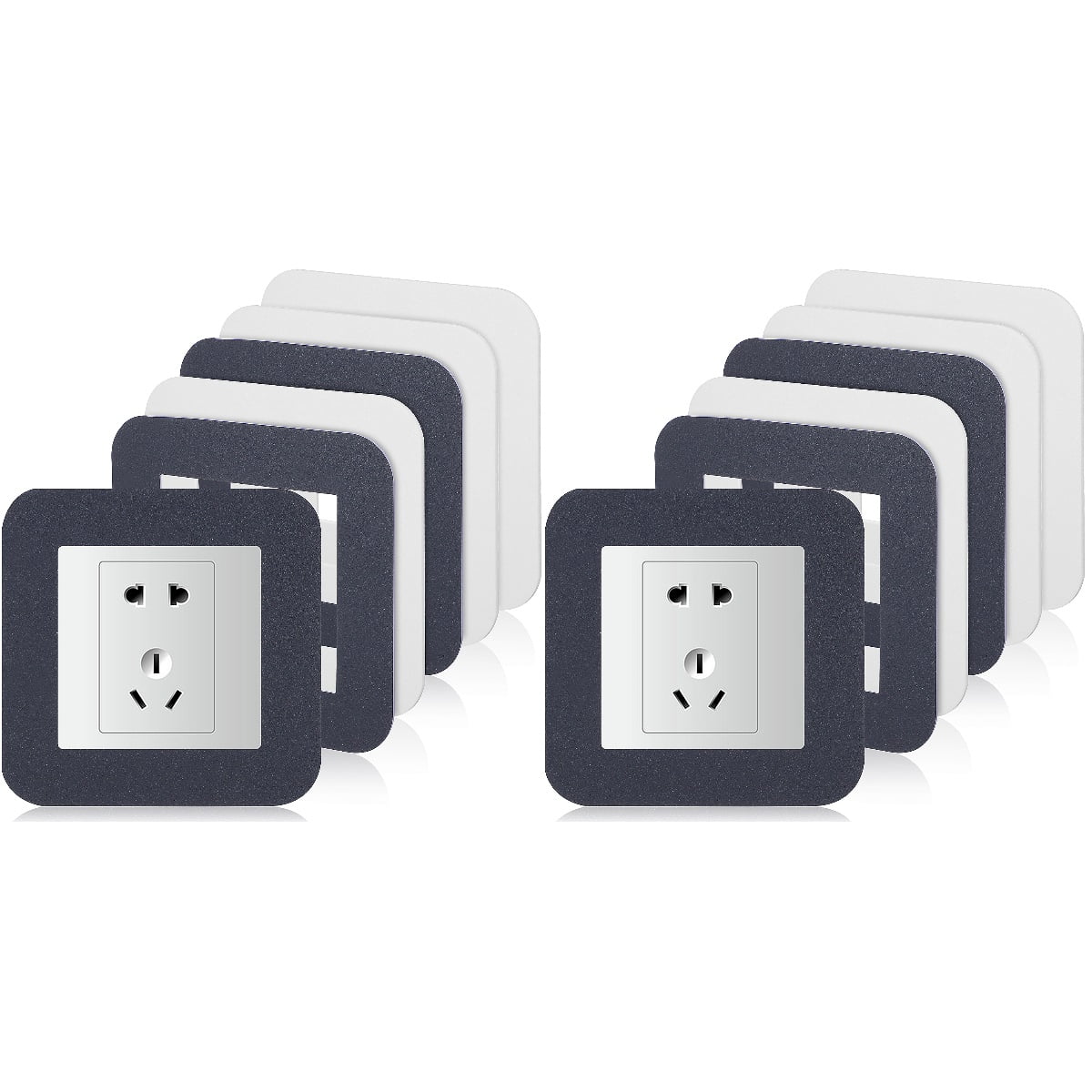 12 Pcs Light Surround Plates Acrylic Covers Stickers Square Shape Lamp ...