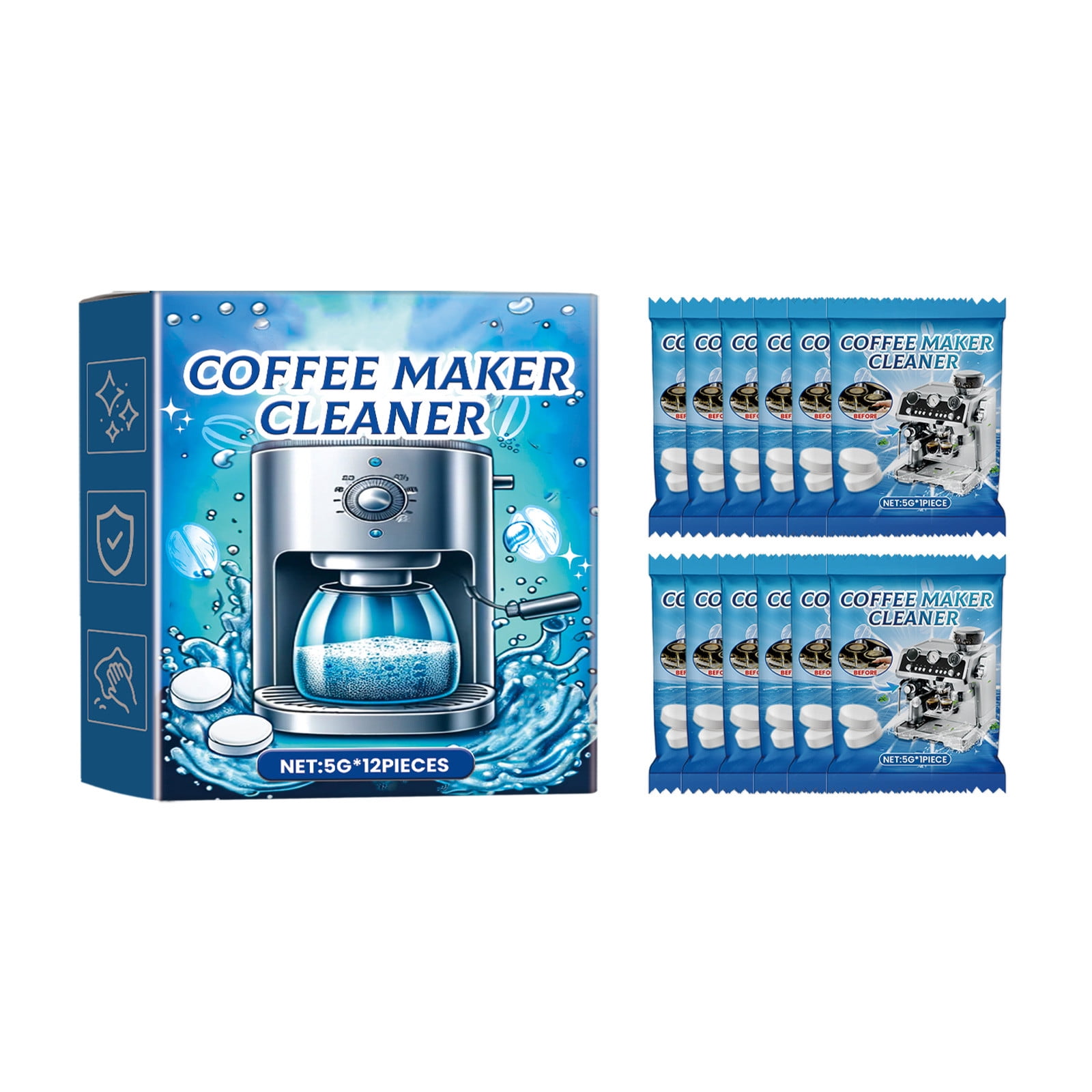 12 Pcs Limescale Cleaning Effervescent Tablets for Deep Cleansing ...