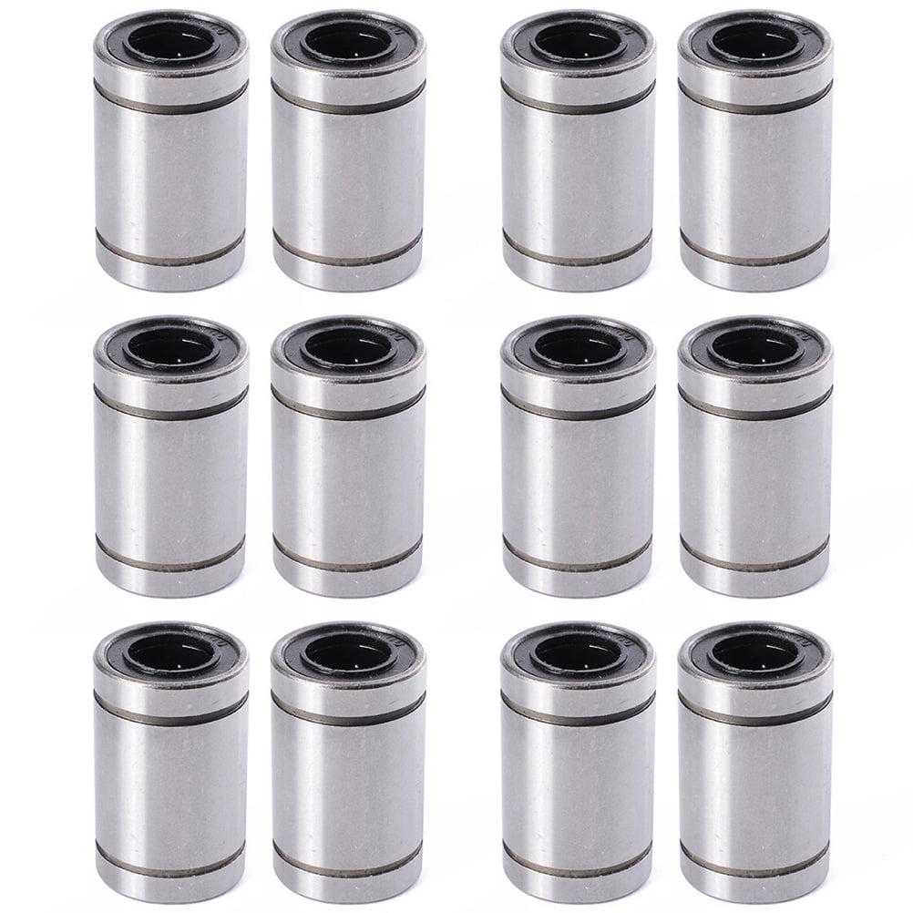 12 Pcs Linear Bearing LM8UU LM8UU Linear Bearing Bearing Steel Slide Bearing Bearings 8*15*24mm ...