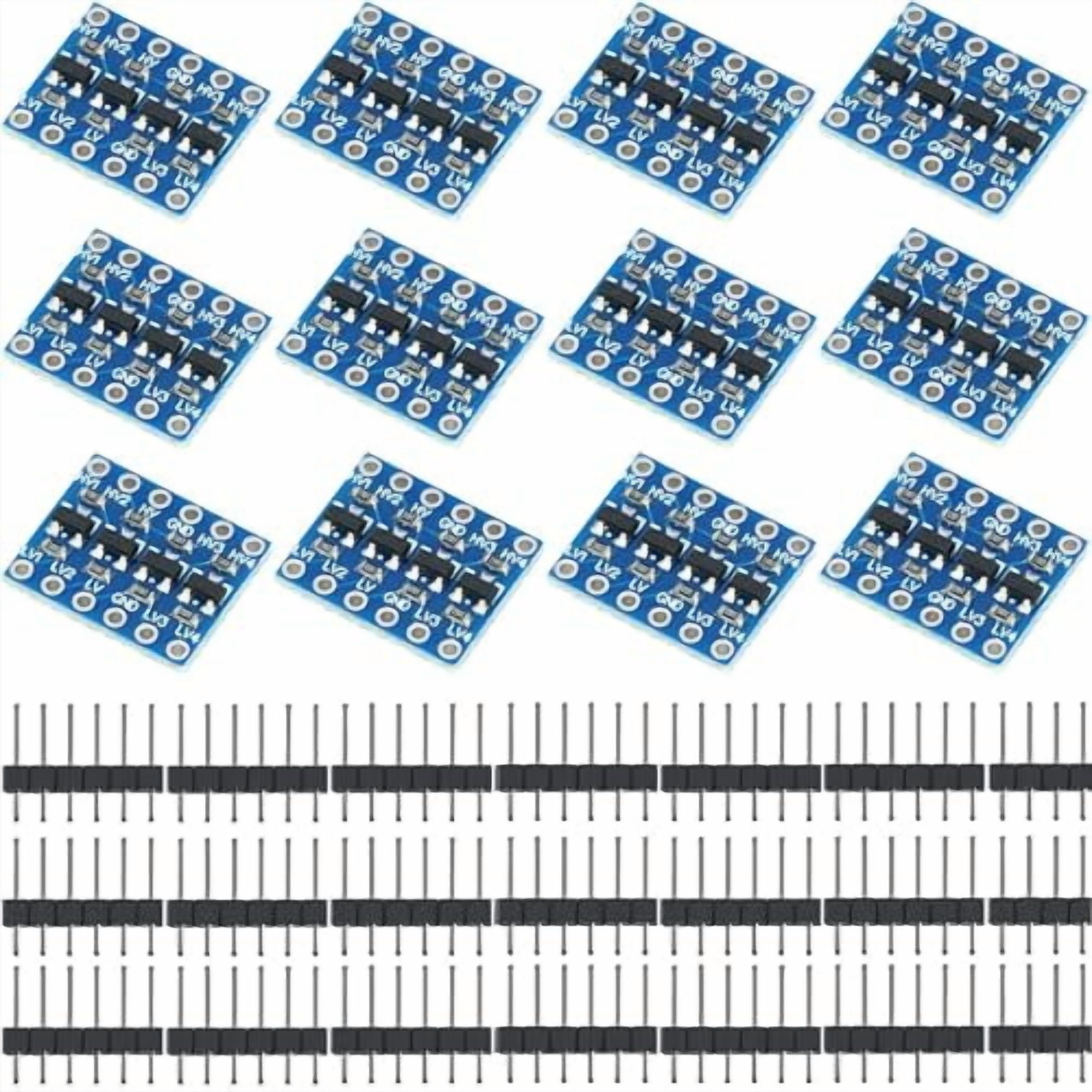 12 Pcs Logic Level Shifter Converter Module 4 Channel Bidirectional 3 ...