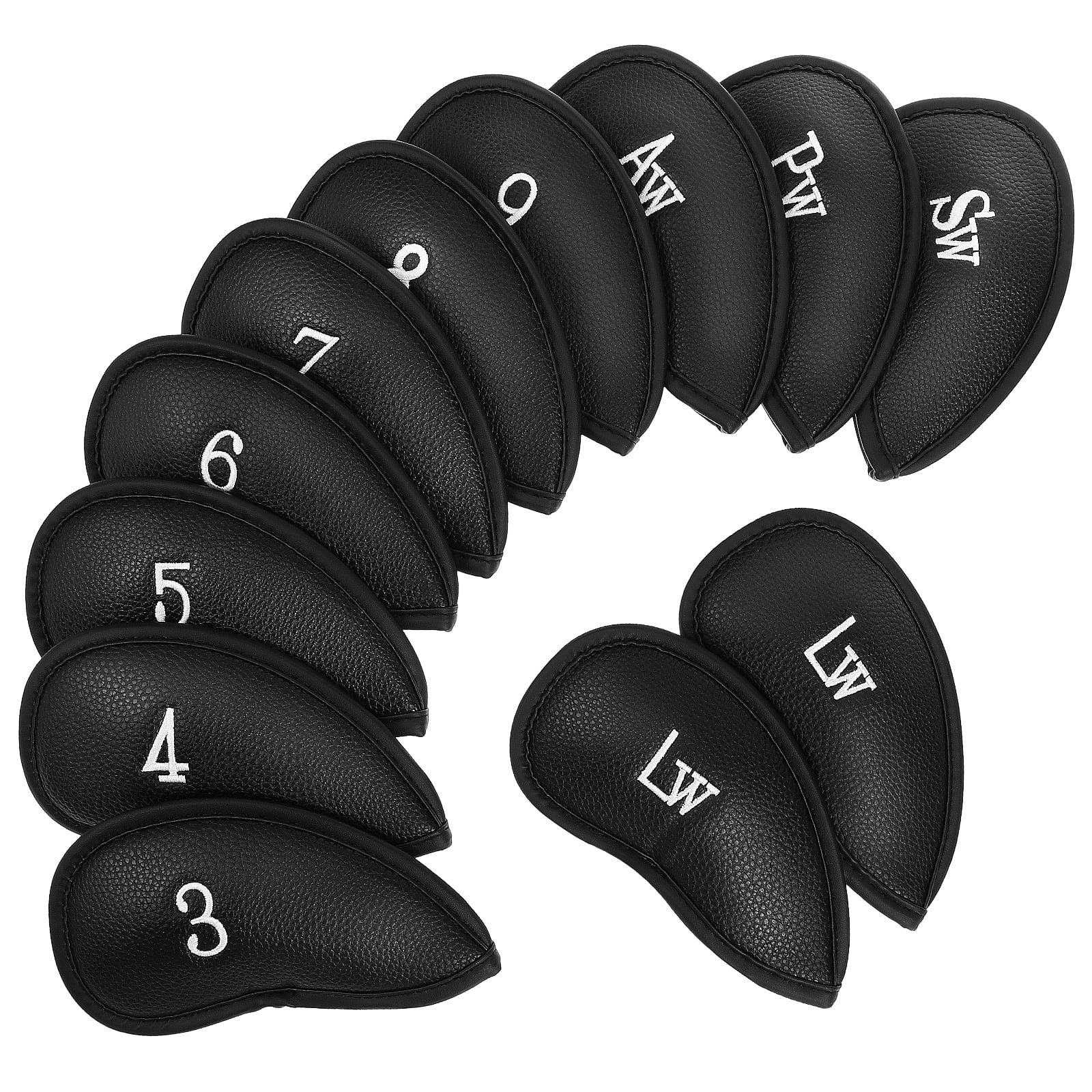 12 Pcs Long Neck Golf Iron Covers Black Man - Walmart.com