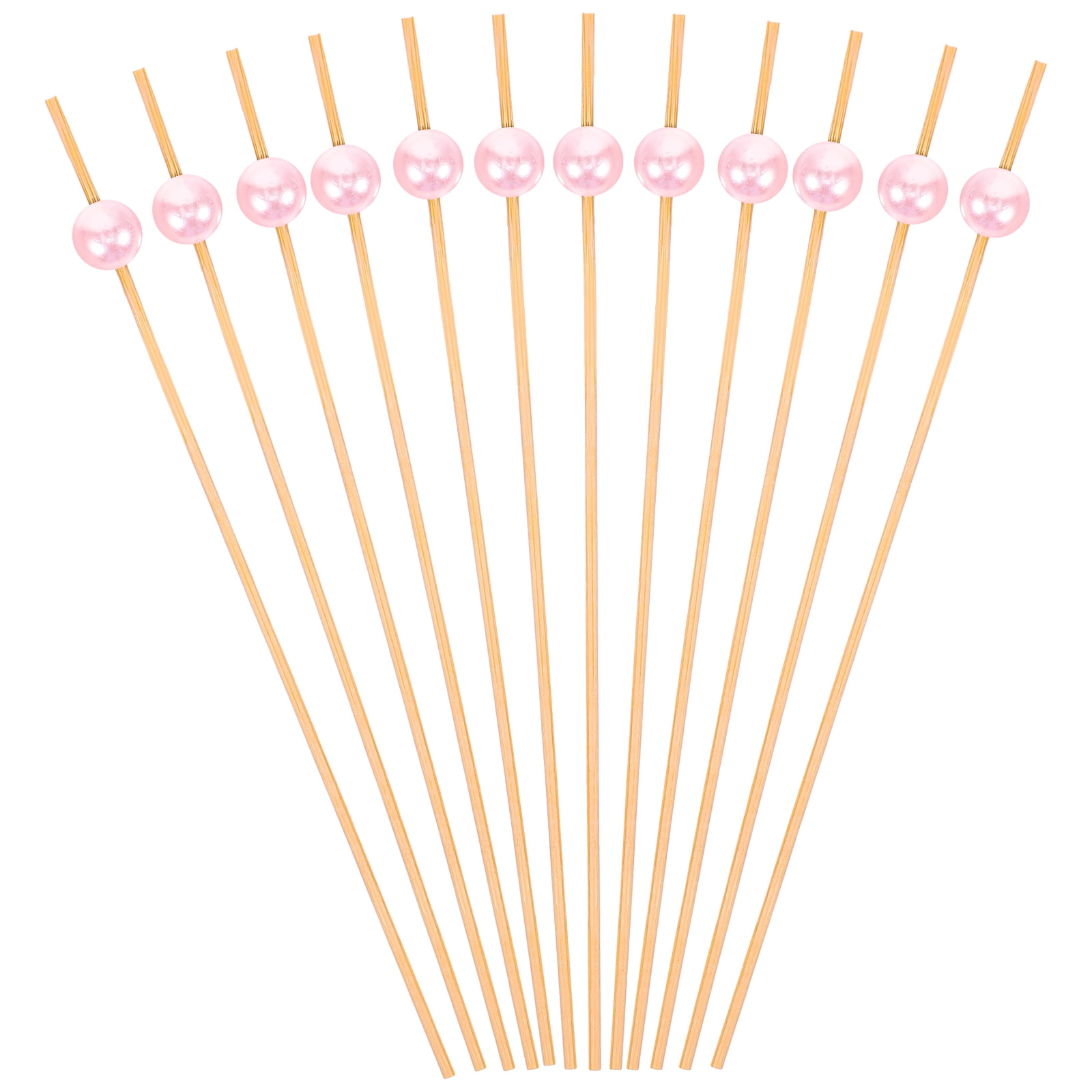 12 Pcs Long Toothpicks for Appetizers Cocktail Skewers Toppers Pink ...