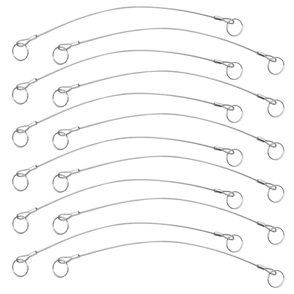 12 Pcs Loop Wire Rope Lanyard Cable, YuCool 2mm 316 Stainless Steel ...