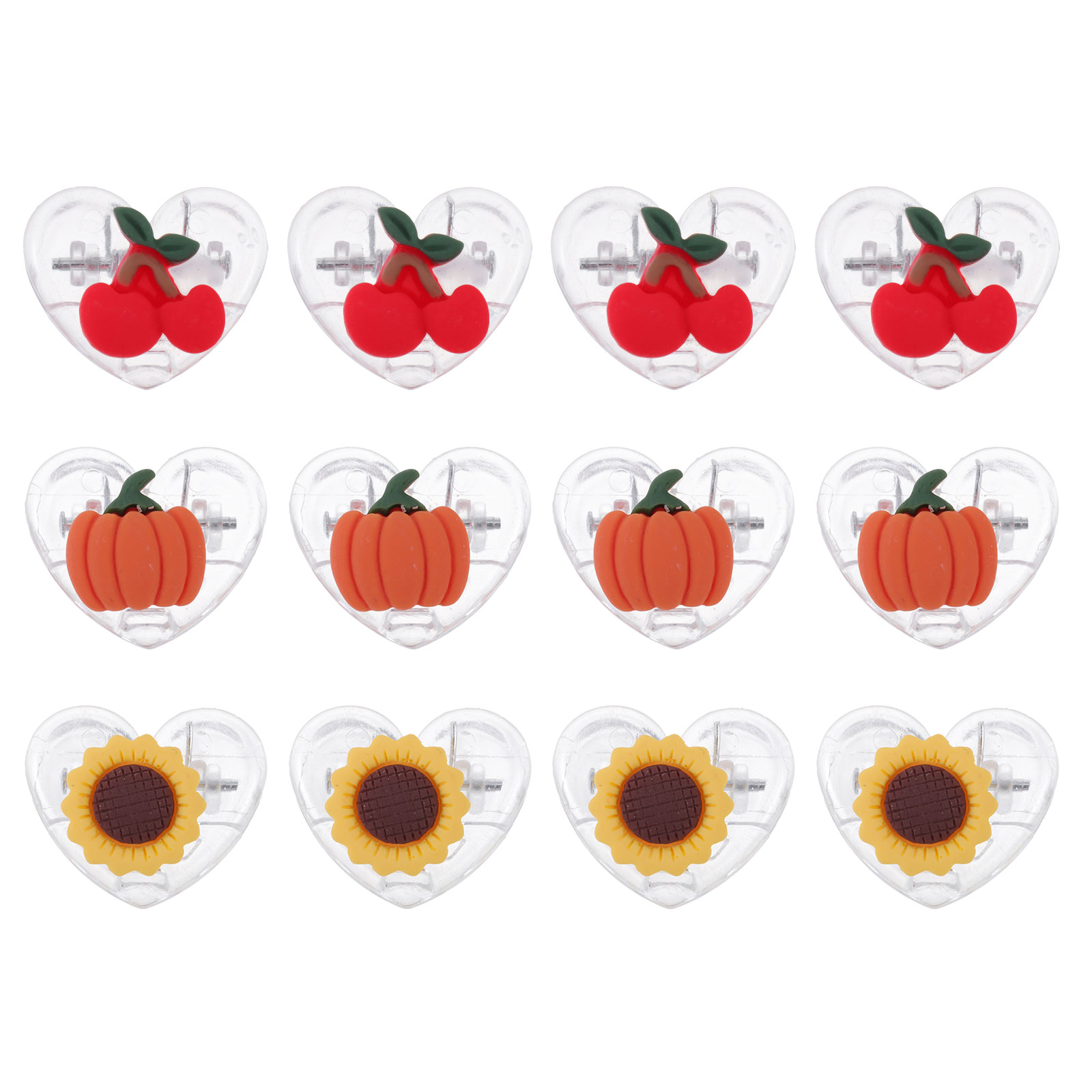 12 Pcs Lovely Cartoon Shaped Office Clips Transparent Plastic Clips for ...