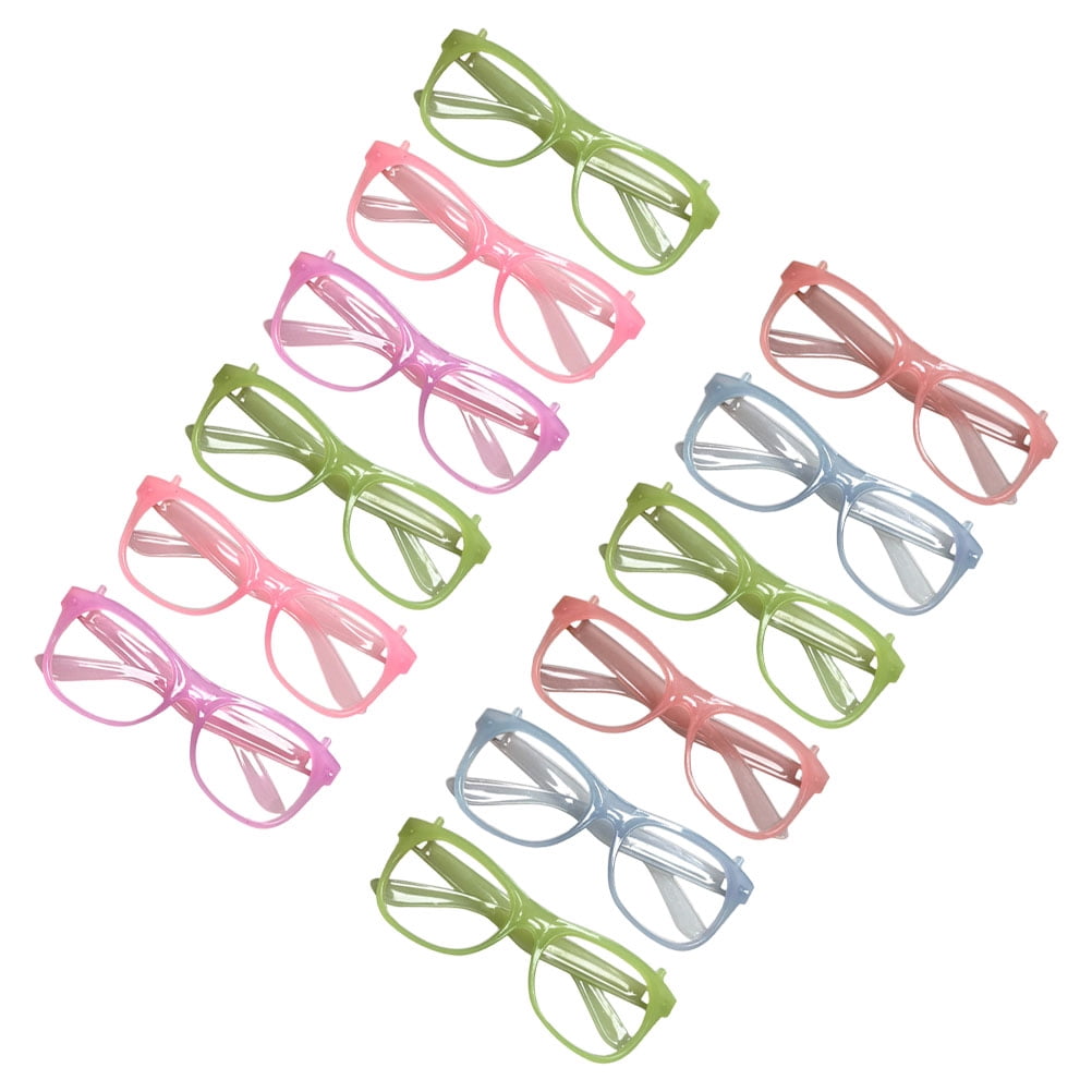 12 Pcs Glasses Frames Party Supplies Glowing Dark Eyeglasses The Favors ...