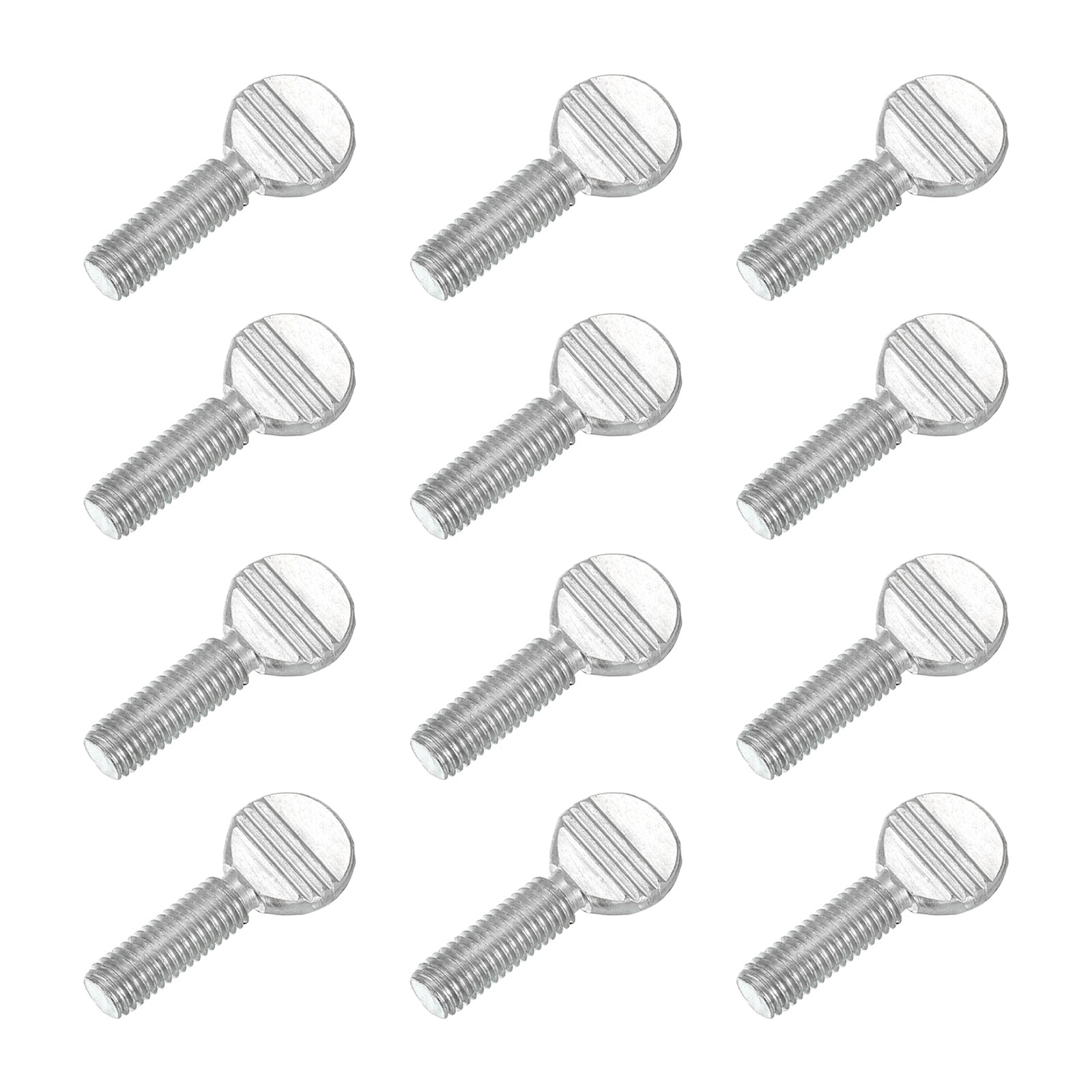 12 Pcs M10x30mm Thumb Screws, Iron Spade Head Fully Thread Galvanized ...