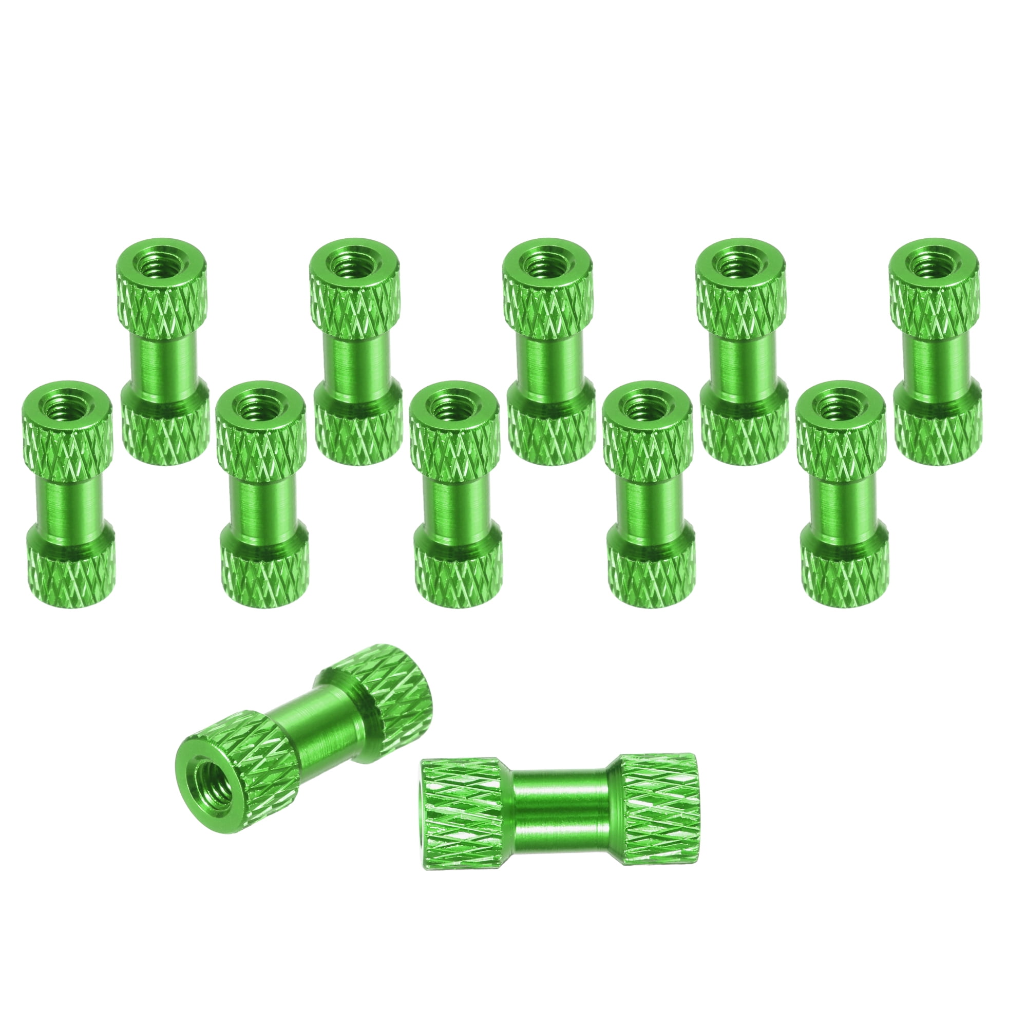 12 Pcs M3 x 15mm Knurled Aluminum Standoff Double-Head Spacer Column ...