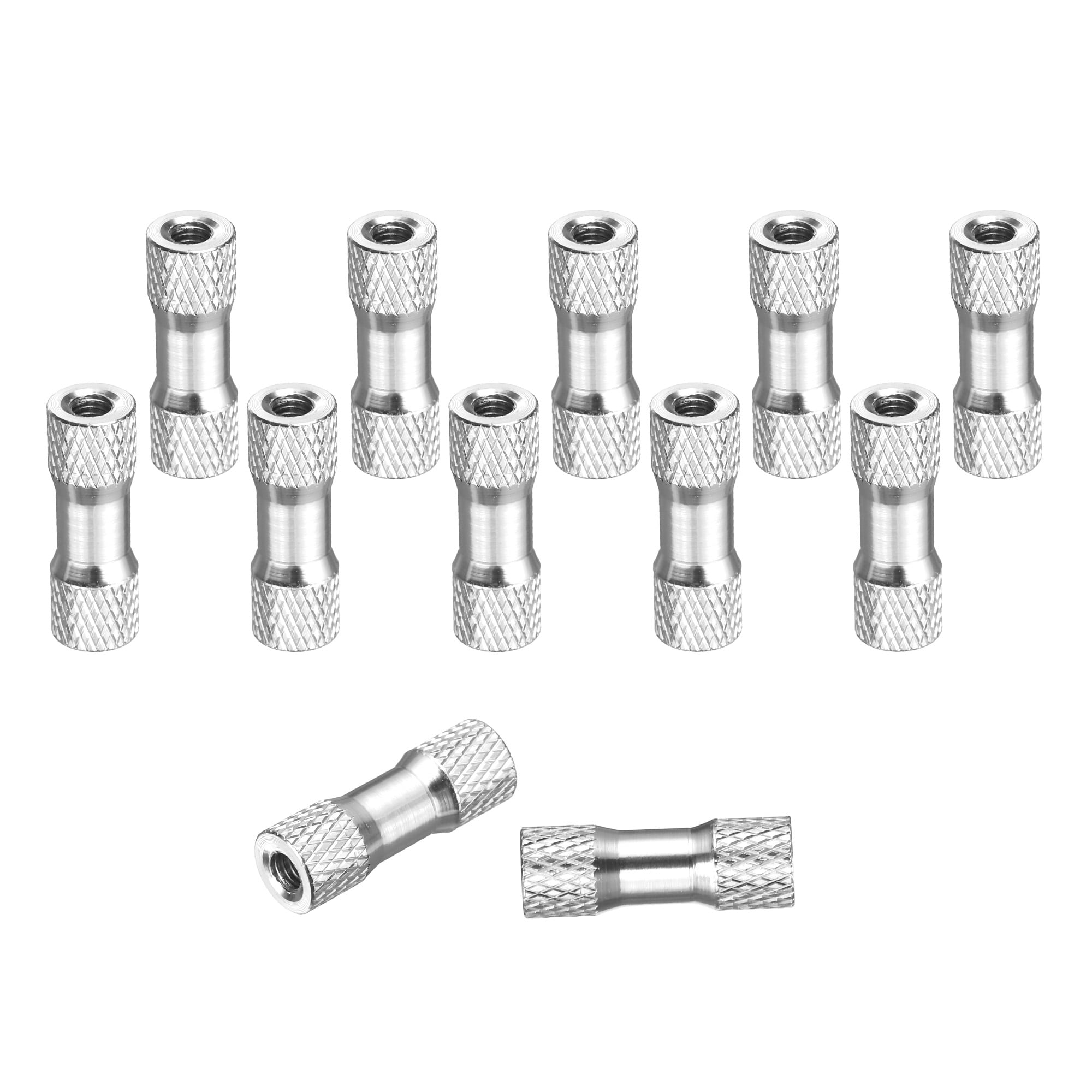12 Pcs M3 x 18mm Knurled Aluminum Standoff Double-Head Spacer Column ...