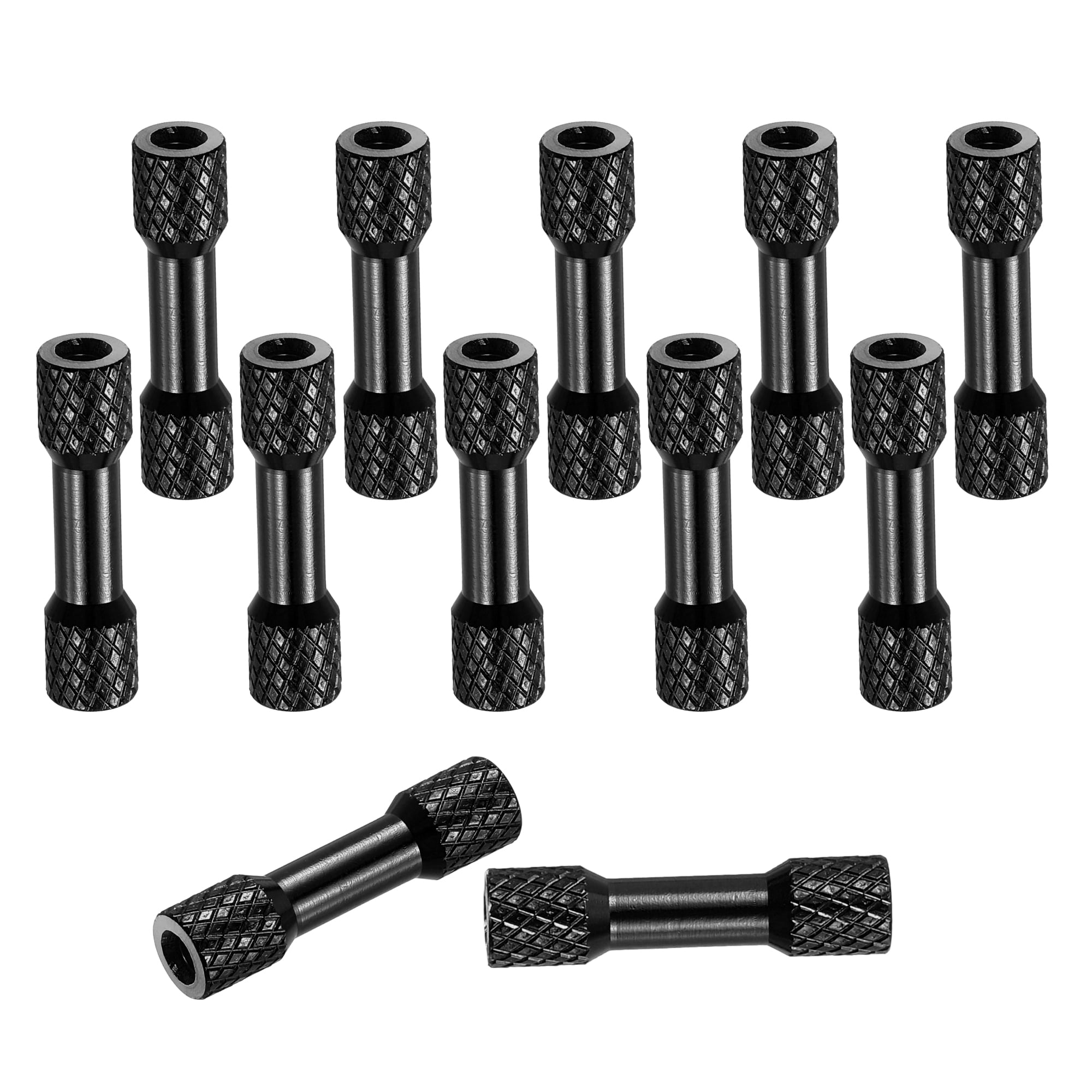 12 Pcs M3 x 25mm Knurled Aluminum Standoff Double-Head Spacer Column ...