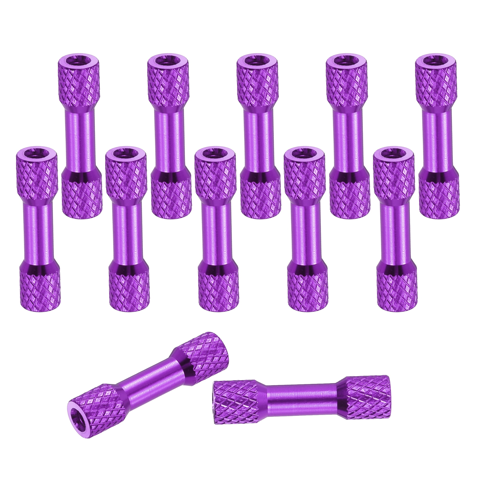 12 Pcs M3 x 25mm Knurled Aluminum Standoff Double-Head Spacer Column ...