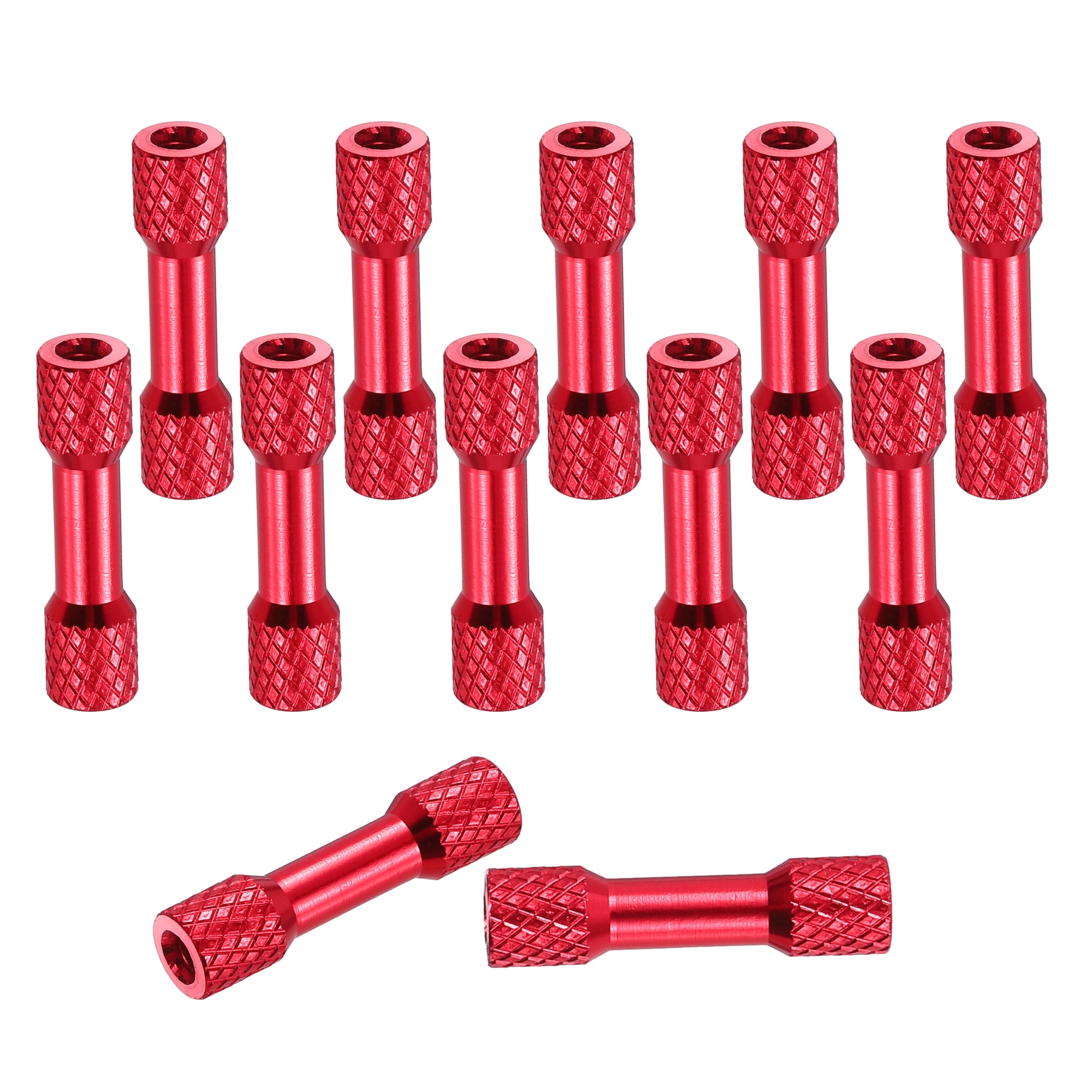 12 Pcs M3 x 25mm Knurled Aluminum Standoff Double-Head Spacer Column ...