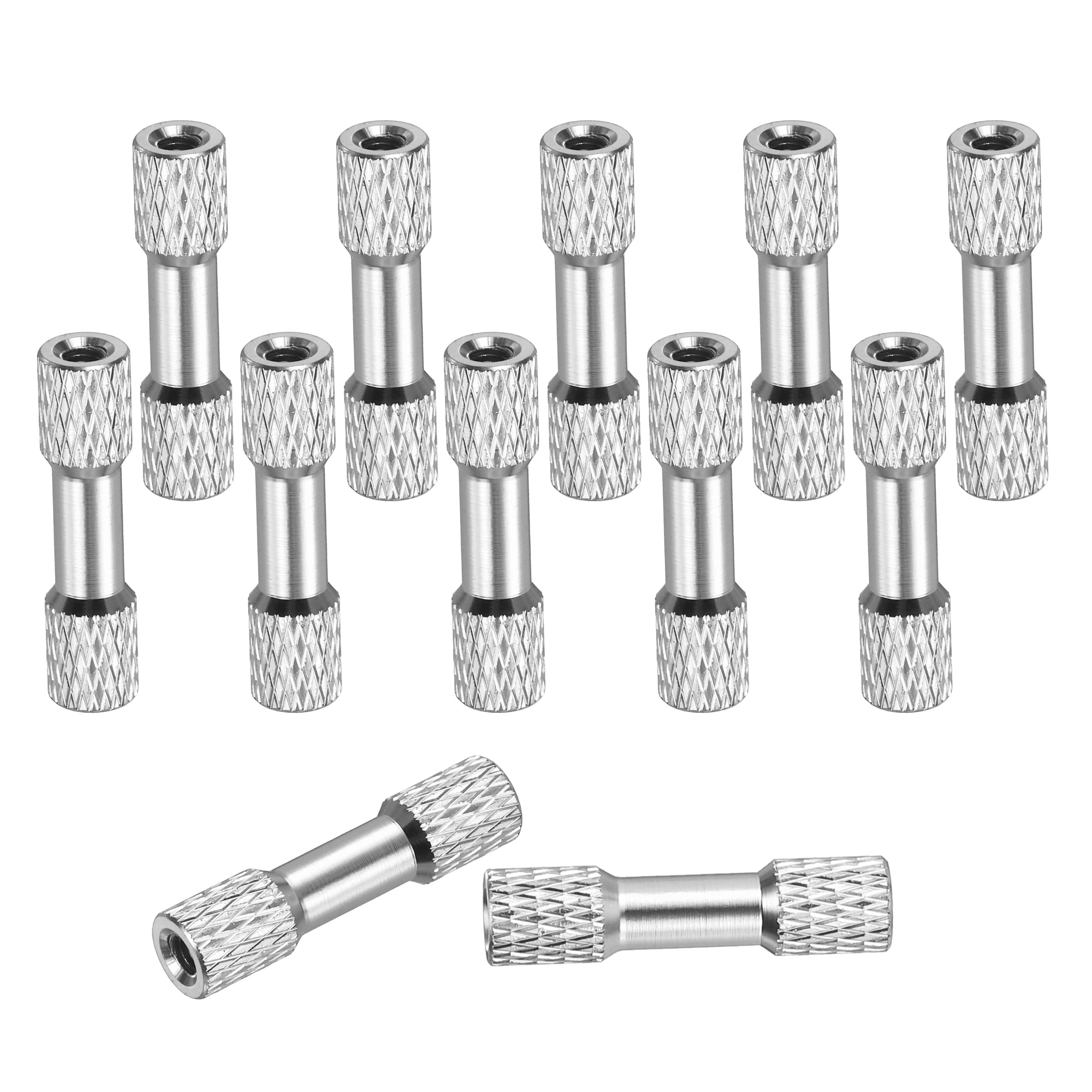 12 Pcs M3 x 25mm Knurled Aluminum Standoff Double-Head Spacer Column ...