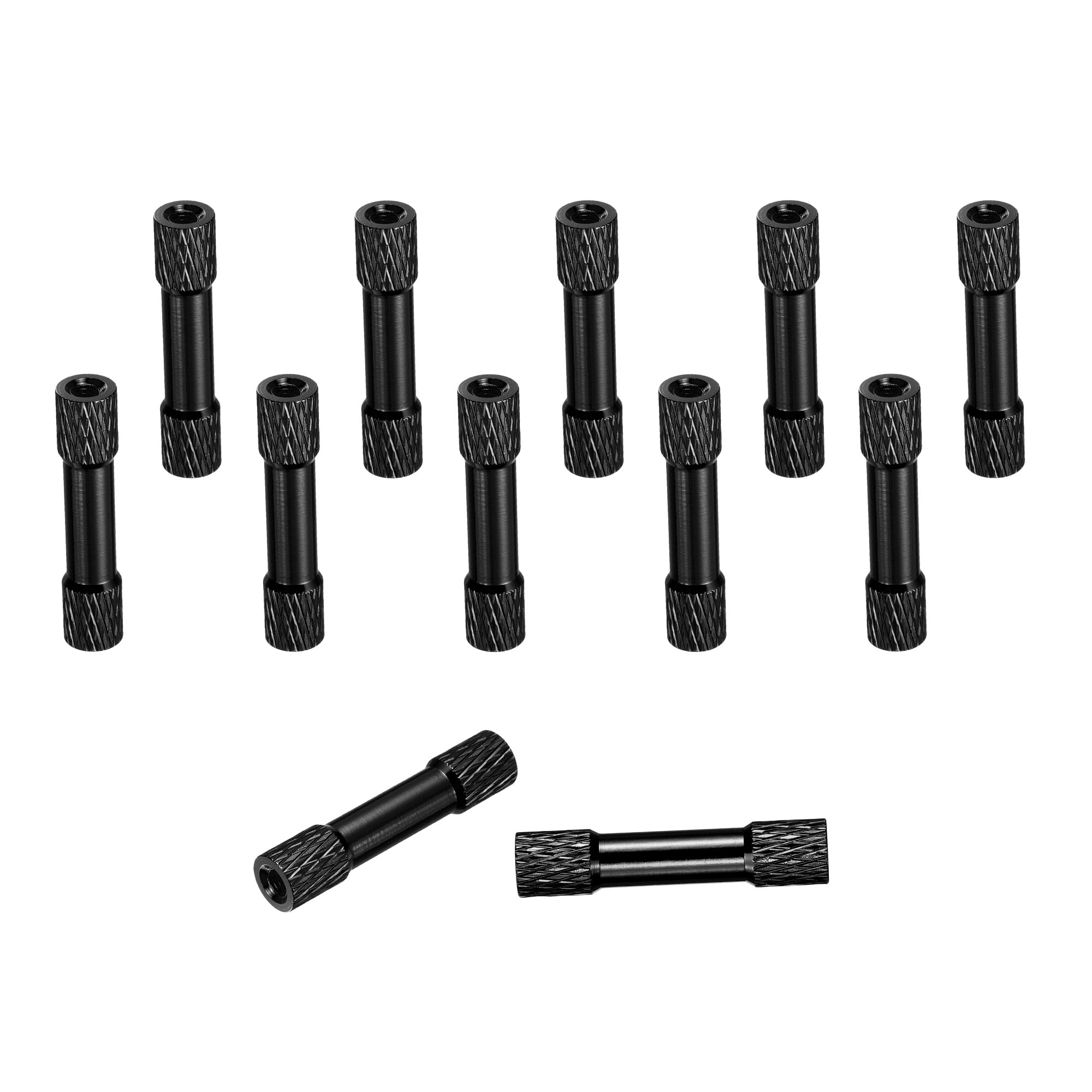 12 Pcs M3 x 28mm Knurled Aluminum Standoff Double-Head Spacer Column ...