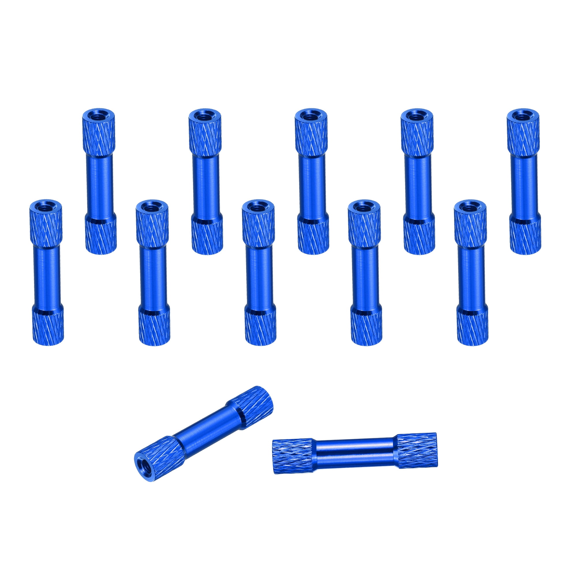 12 Pcs M3 x 28mm Knurled Aluminum Standoff Double-Head Spacer Column ...
