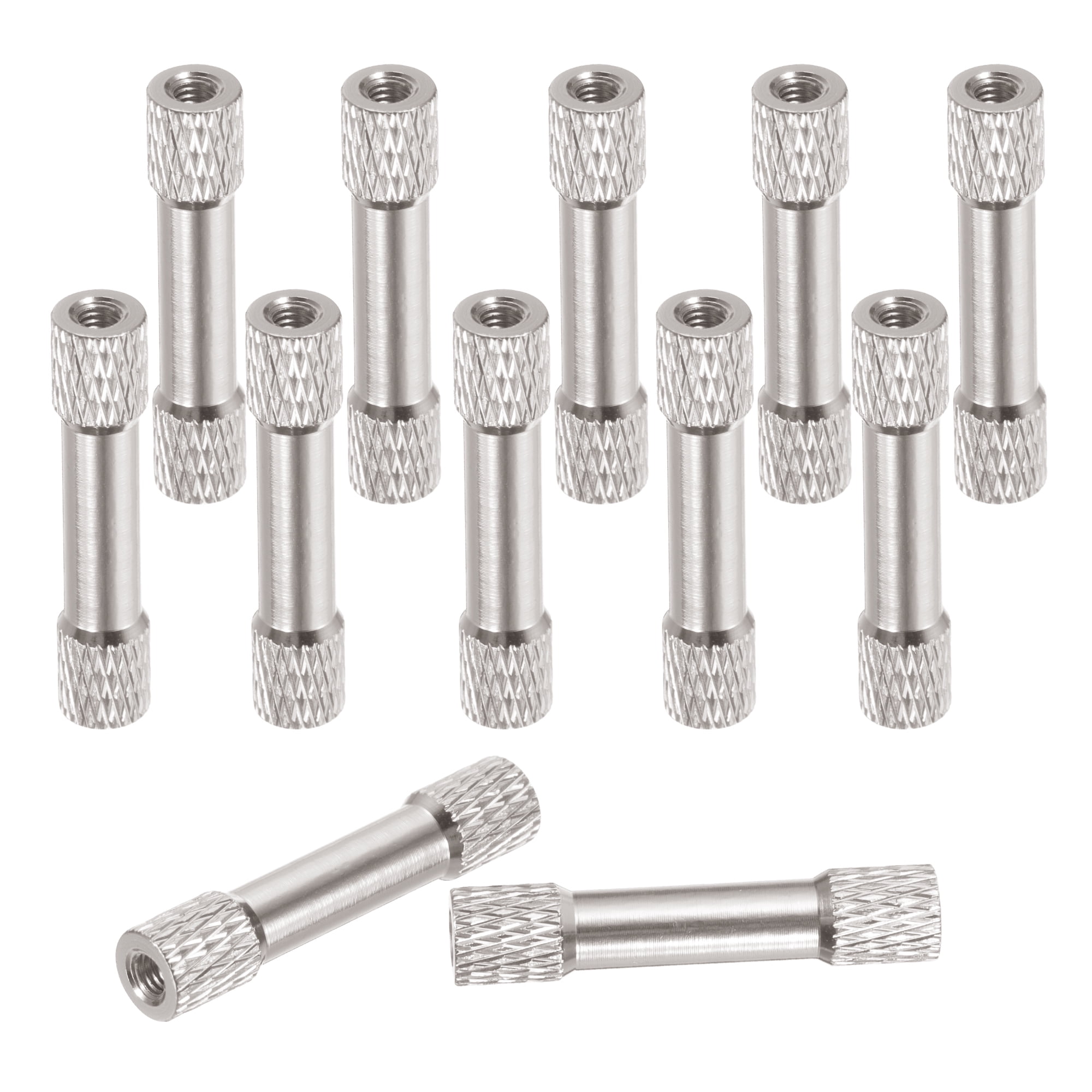 12 Pcs M3 x 30mm Knurled Aluminum Standoff Double-Head Spacer Column ...